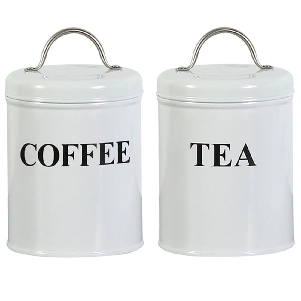 HIAKDOFT 3Pcs Metal Tea Coffee Jars Airtight Containers for Spice ...