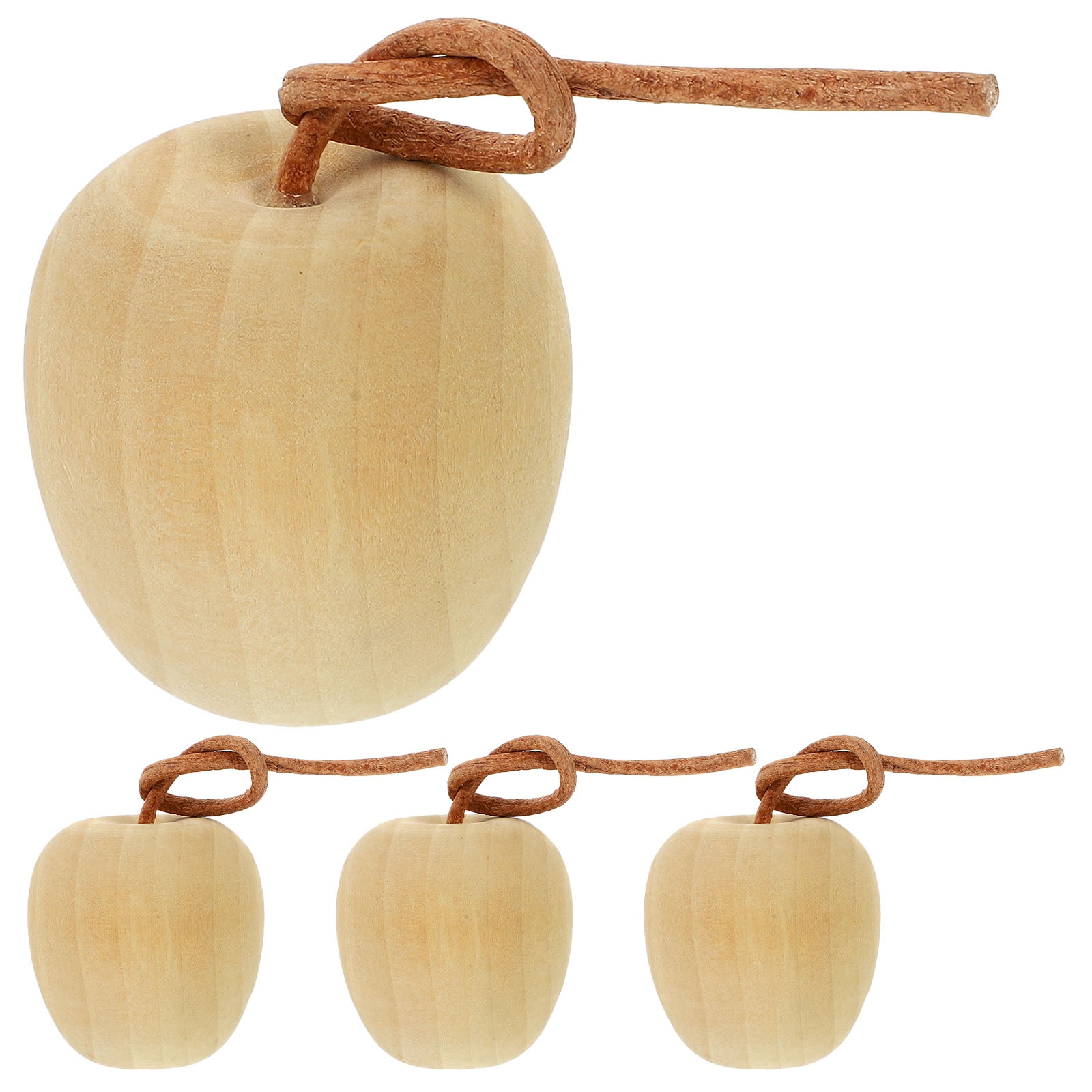 HIAKDOFT 4Pcs Blank Fruit Crafts Khaki For Creative Diy Projects ...