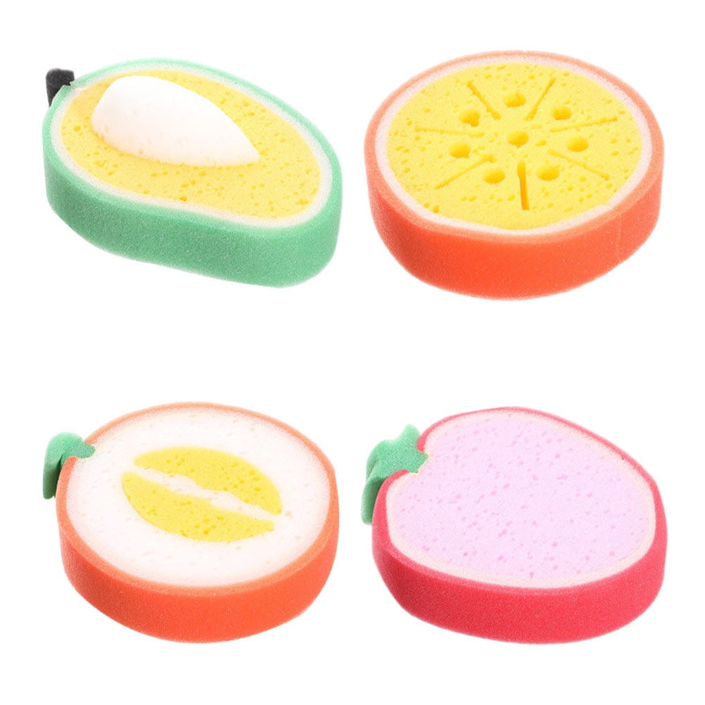 HIAKDOFT 4Pcs Kitchen Sponge Tools for Dish Washing with Water ...