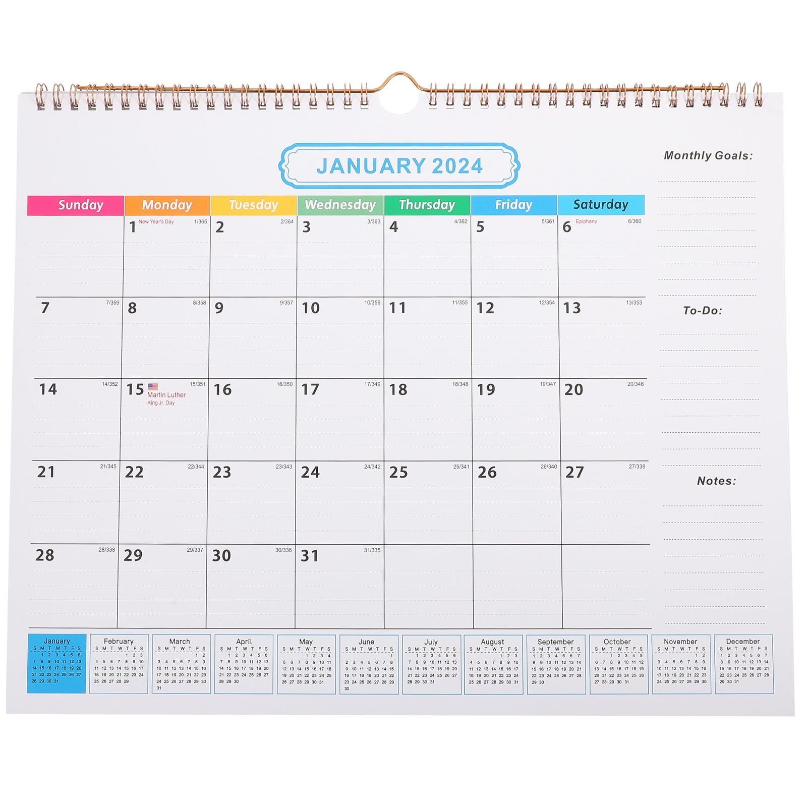 HIAKDOFT 5Pack Wall Hanging Calendar As Shown 3 Colors Suitable For ...