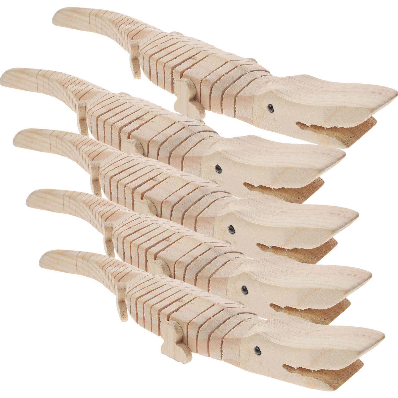 HIAKDOFT 5Pcs Realistic Animal Toy Wood for Kids in Art Classes and ...
