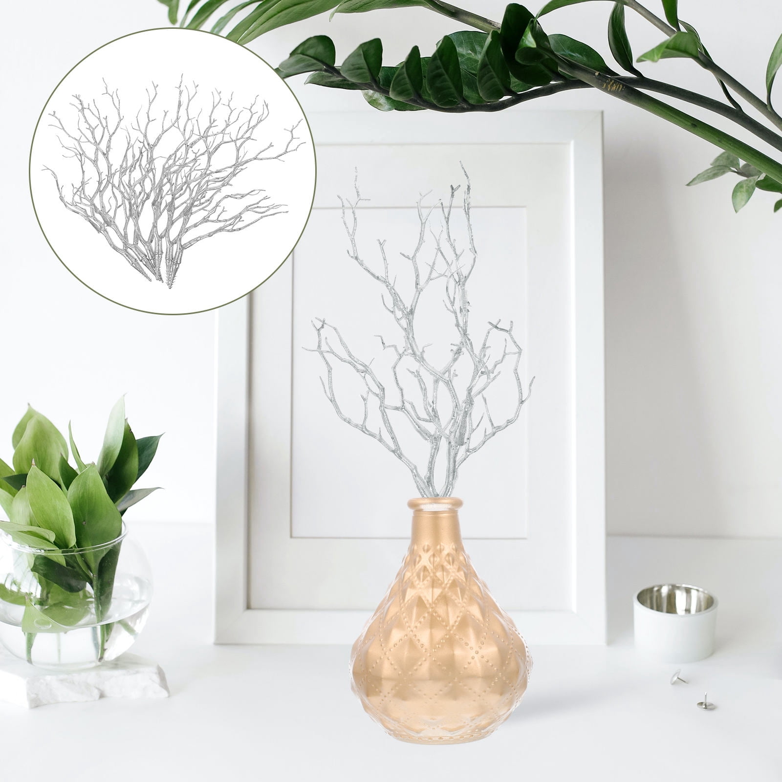 HIAKDOFT 6Pcs Decorative Twigs Simulated Tree Branch Ornaments For Home ...