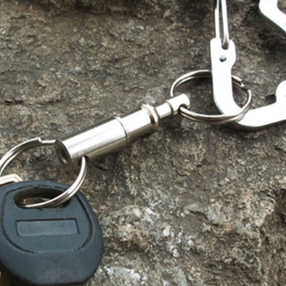 HIAKDOFT 6Pcs Detachable Key Rings Silver Iron Quick Release - Walmart.com