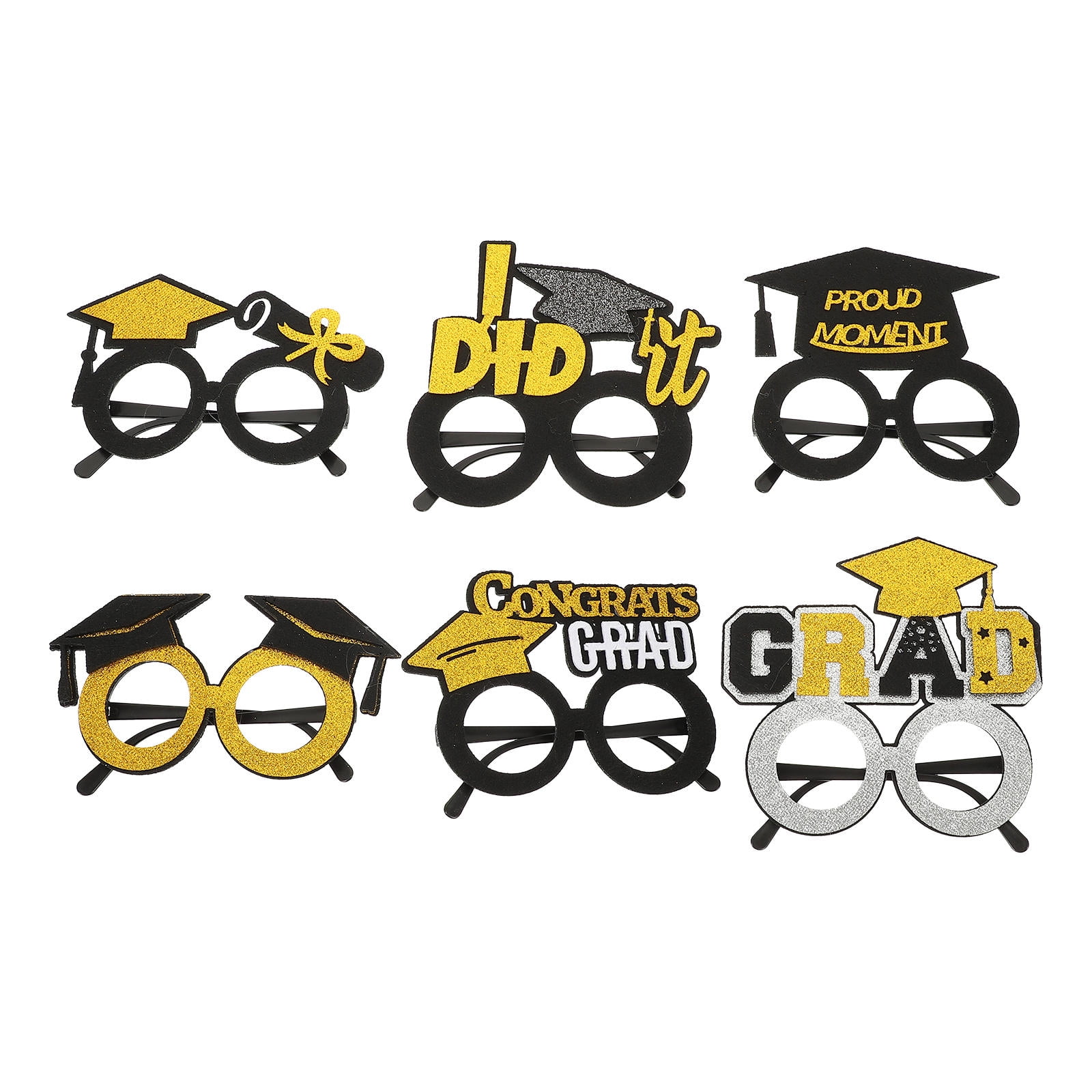 HIAKDOFT 6Pcs Graduation Party Sunglasses Cap Shaped Assorted Color ...