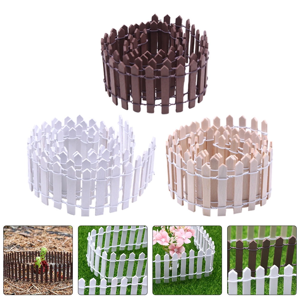 HIAKDOFT 6Pcs Miniature Fence Wooden Design for Small Garden and ...