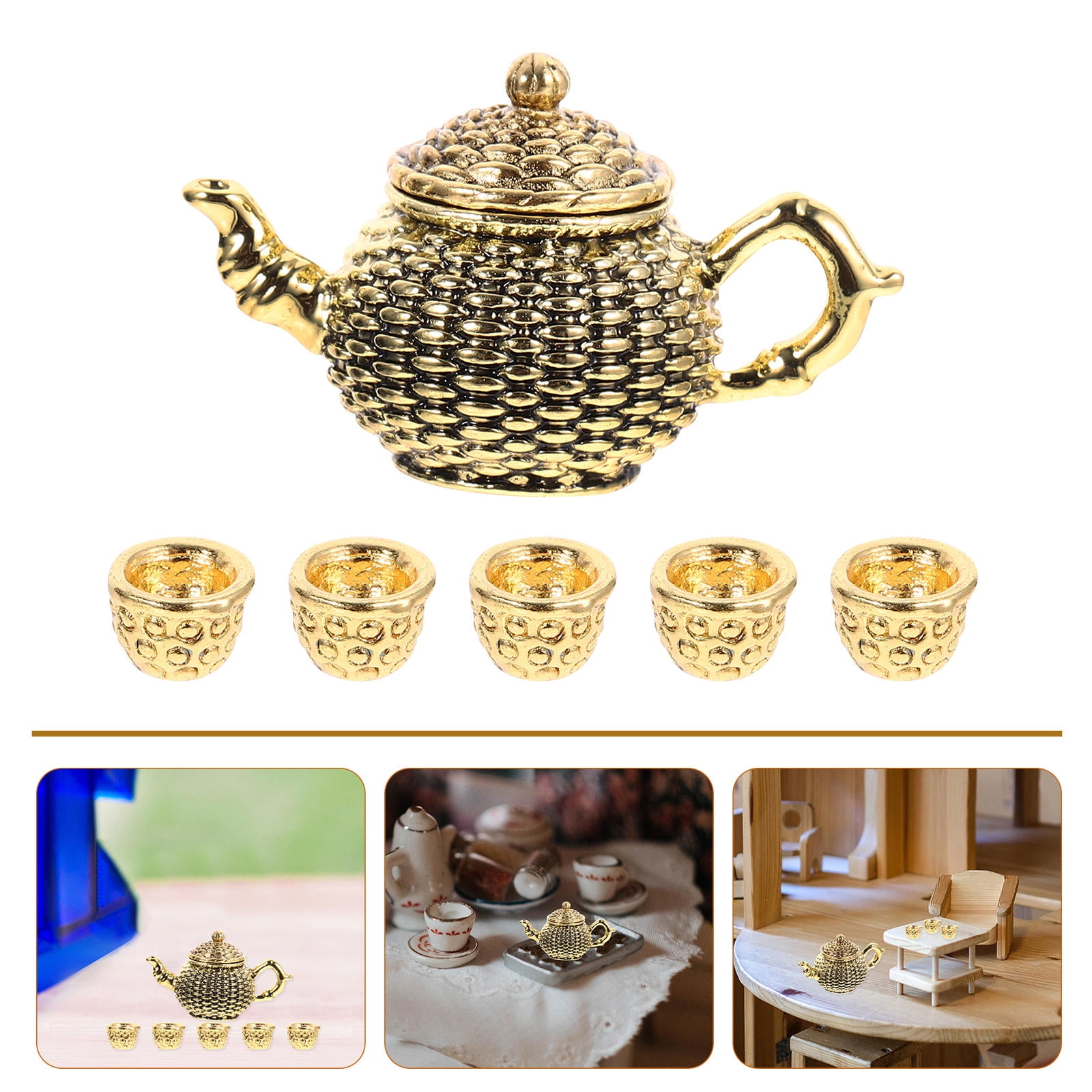 HIAKDOFT 6Pcs Miniature Tea Cup Set Random Color For Gardening ...
