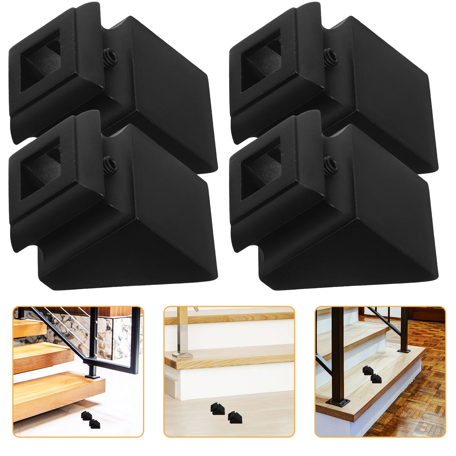 HIAKDOFT 6Pcs Minimalist Black Iron Baluster For Stair Railing Column ...