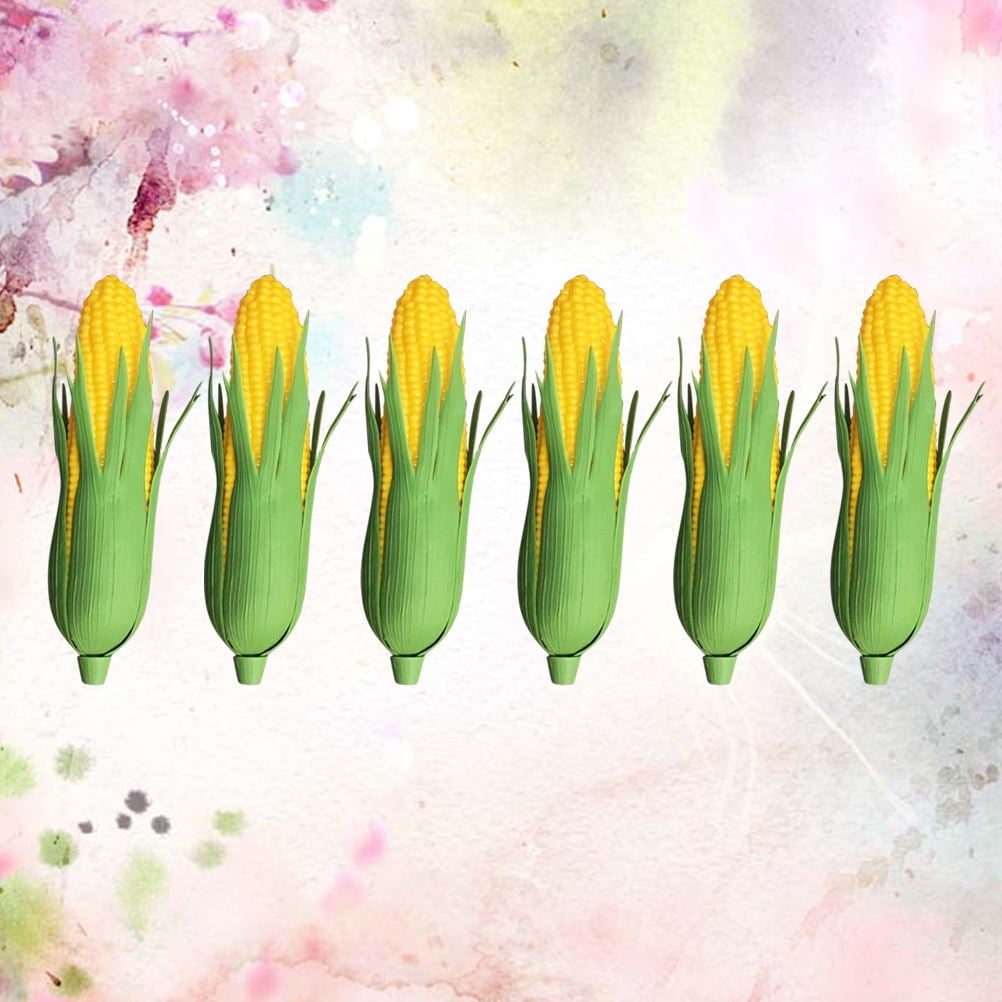 HIAKDOFT 6Pcs Vivid Corn Plastic Fake Corn Cob for Home Decoration and ...