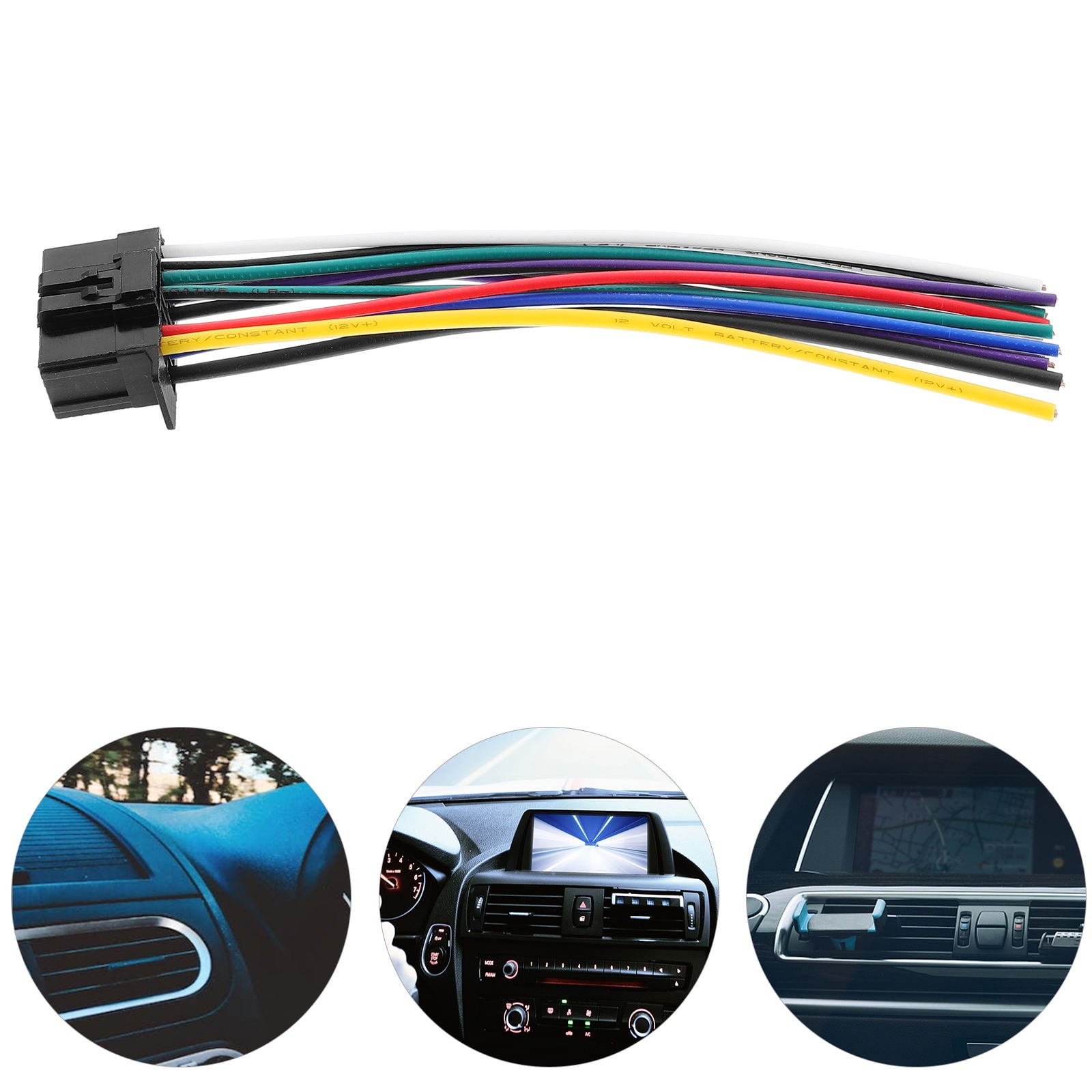 HIAKDOFT Car Sound System Kit 1Set Multi Color Car Stereo Power Speaker ...