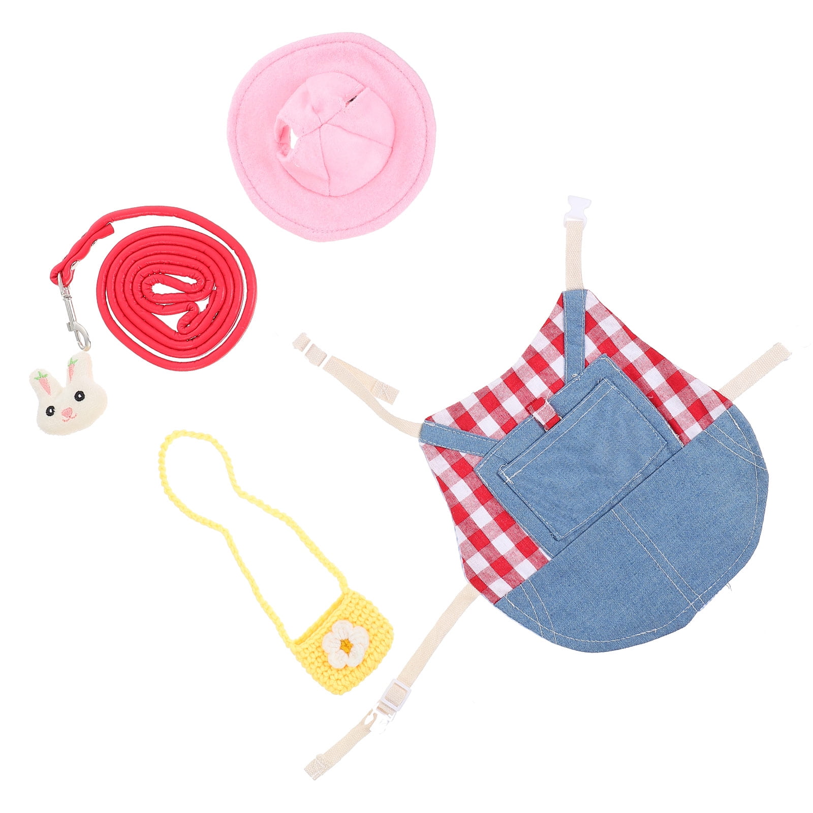 HIAKDOFT Cotton Bunny Outfit 1Set Leash Compatible for Pet Rabbits ...