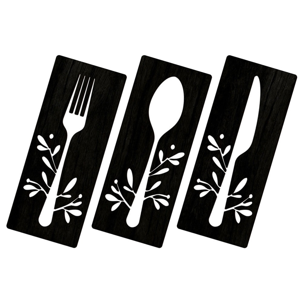 HIAKDOFT Cutout Wall Decor Spoon Fork Sign Wall Decor 11.8X7.1X0.2in ...