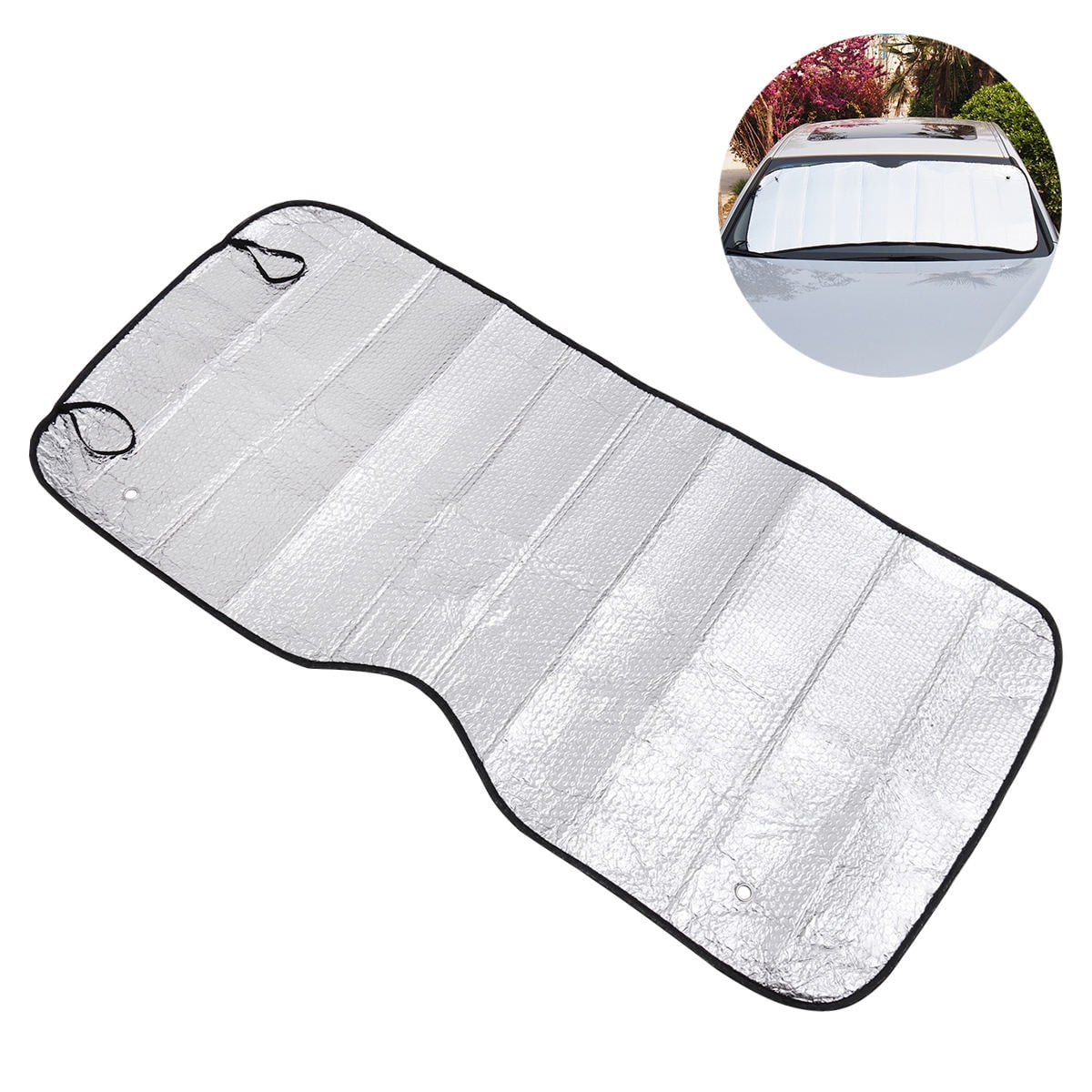 HIAKDOFT Dashboard Sun Protector 1Pack 51.18 * 23.6 * 0.39in Silver ...