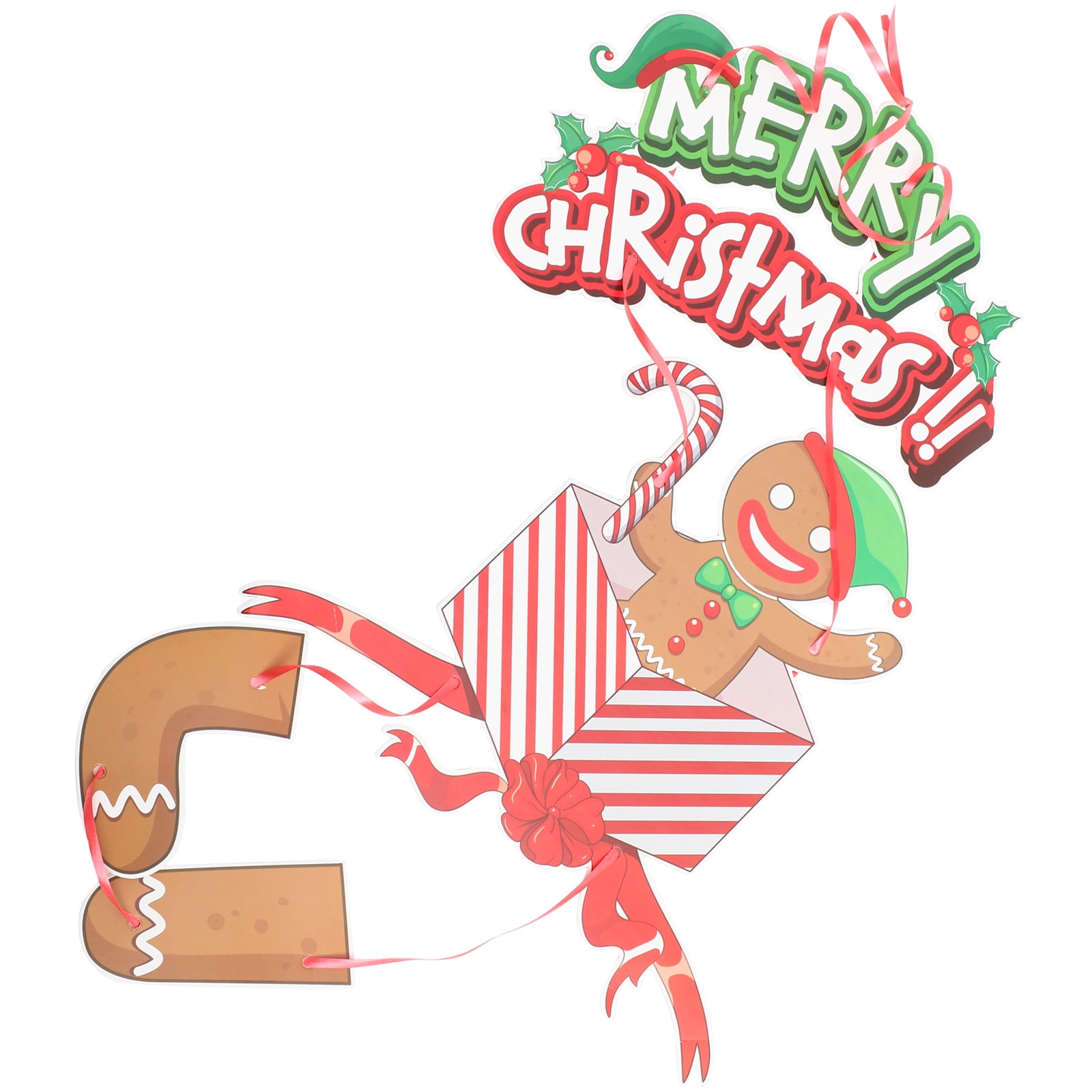 HIAKDOFT Gingerbread Man Shape Door Decoration Hanging 1Set Classic ...
