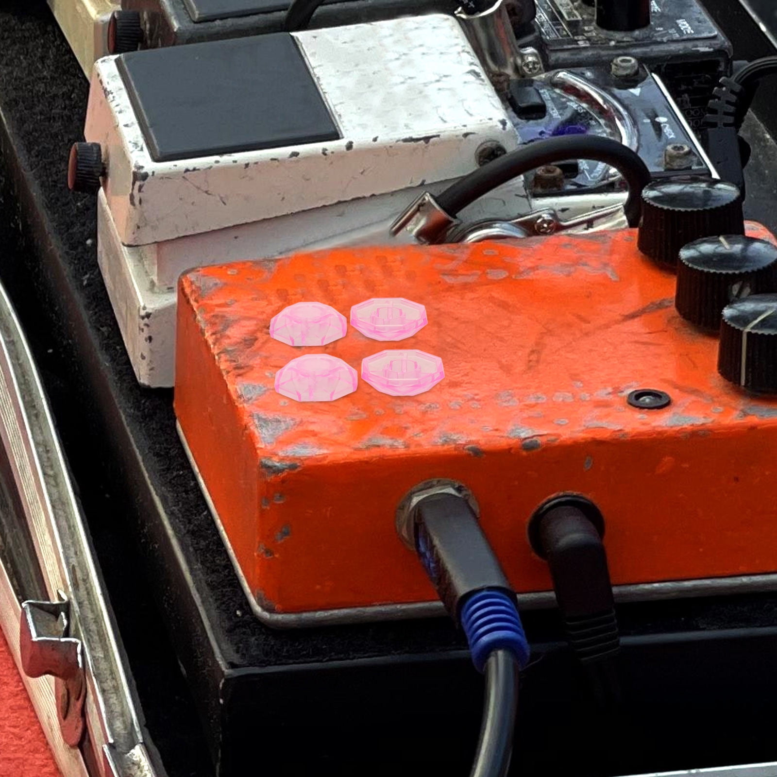 HIAKDOFT Guitar Pedal Button Caps 5Pcs Pink Plastic For Electric Guitar ...