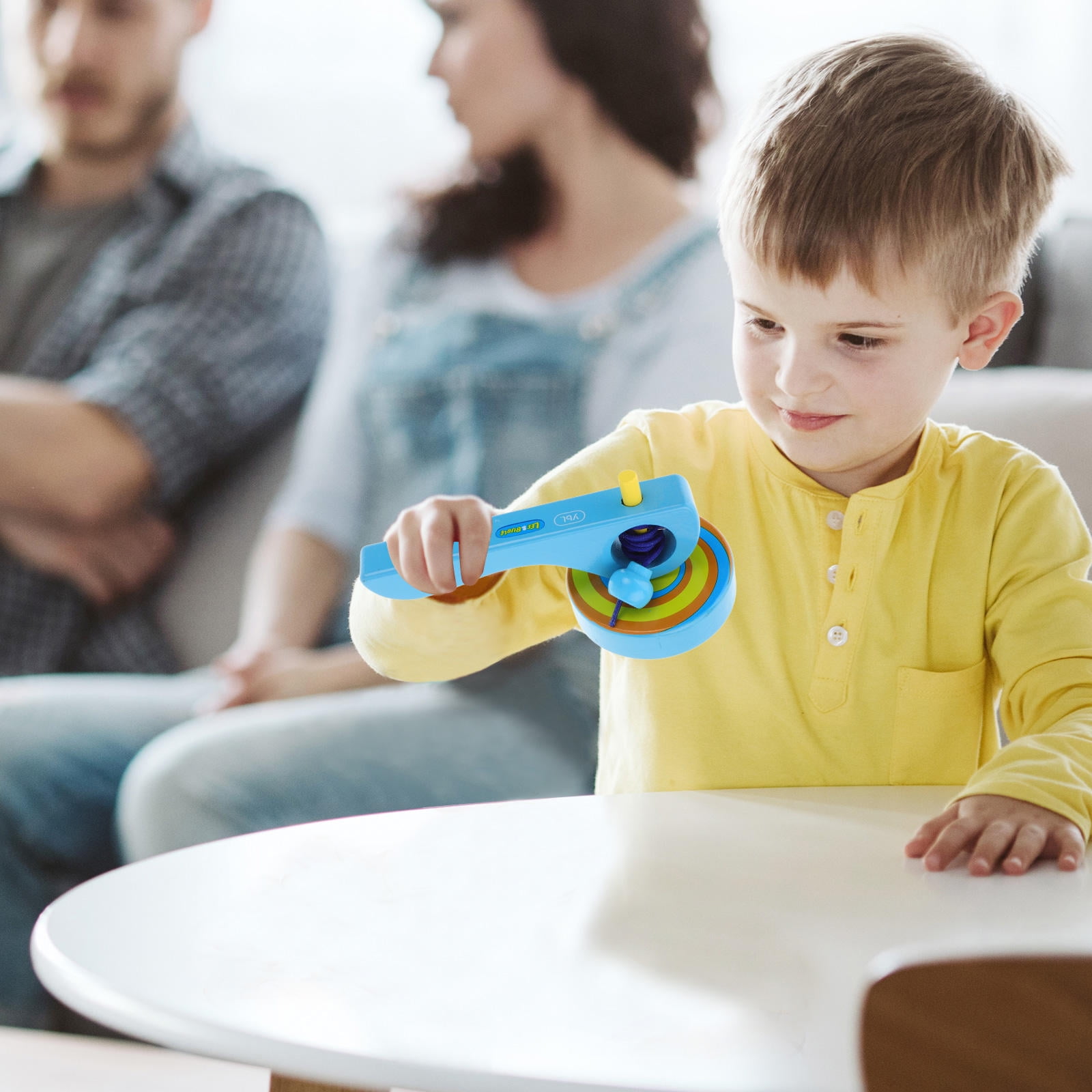 HIAKDOFT Gyroscope Toy For Kids Traditional Wooden Spinning Top With ...