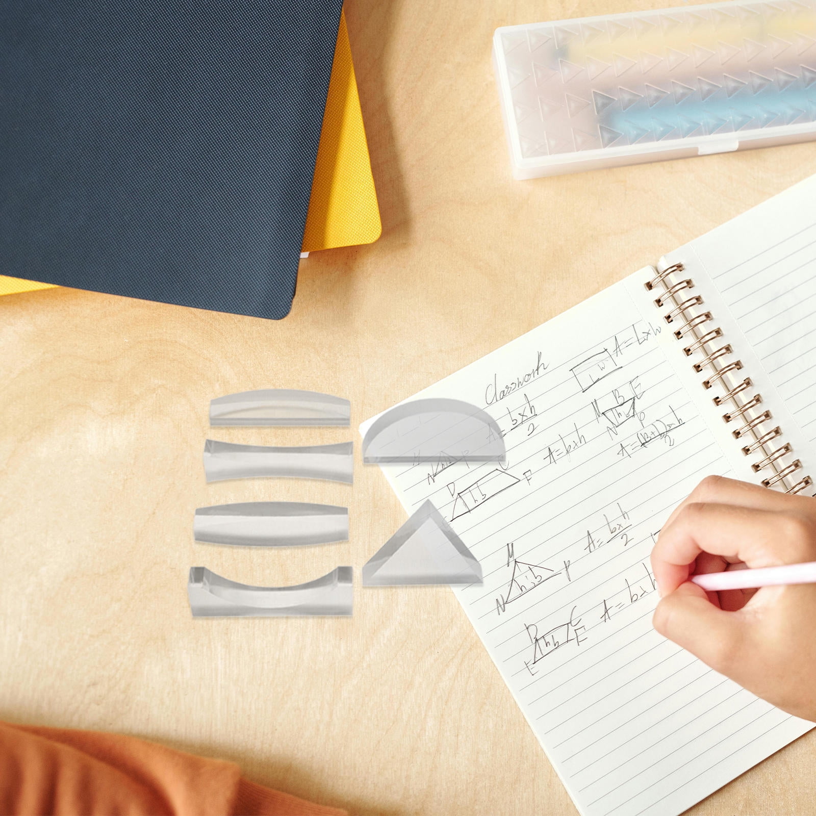 HIAKDOFT Physics Optics Equipment 6Pcs Optical Lens Set for Light ...