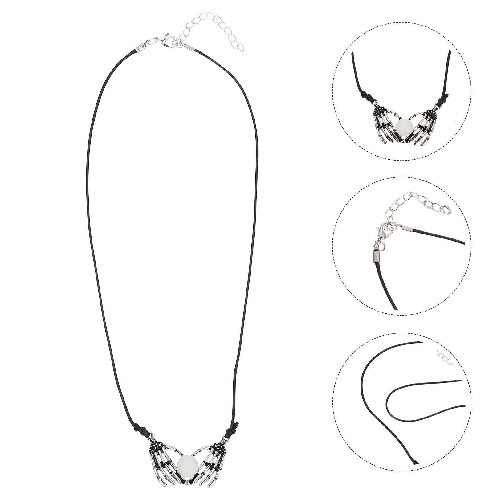 HIAKDOFT Skeleton Hand Necklace 1Pack with Multi Color for Women Gothic ...