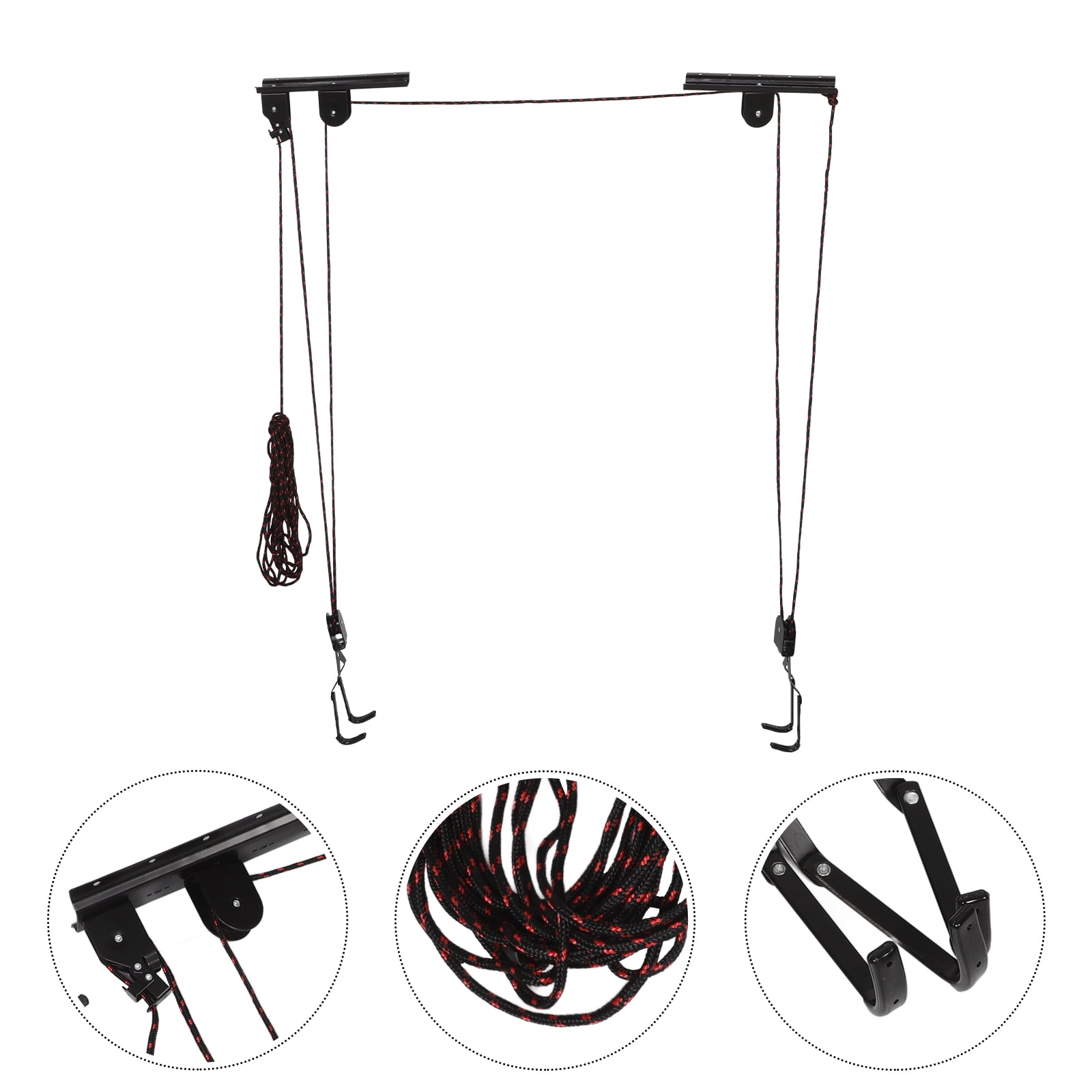 HIAKDOFT Wall-Mounted Bike Hoist 1 Set Garage Ceiling Storage System ...