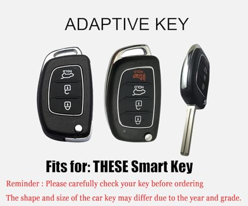 HIBEYO Flip 3 Button Key Fob Cover for Hyundai Tucson Sonata Fe Creta ...