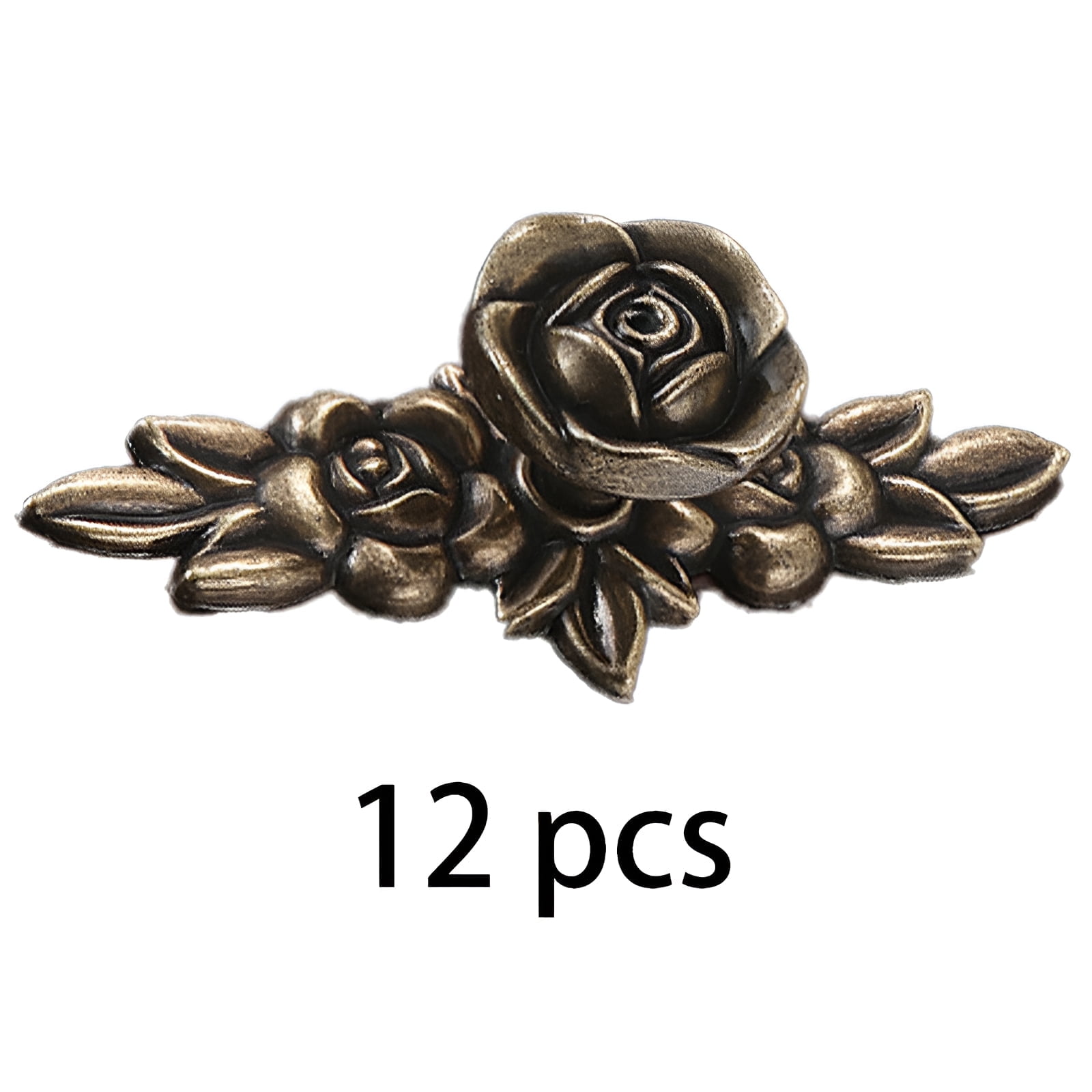 HIBIBUD 12Pcs Cabinet Knobs,Classic Color Scheme Rose Flower Cabinet ...
