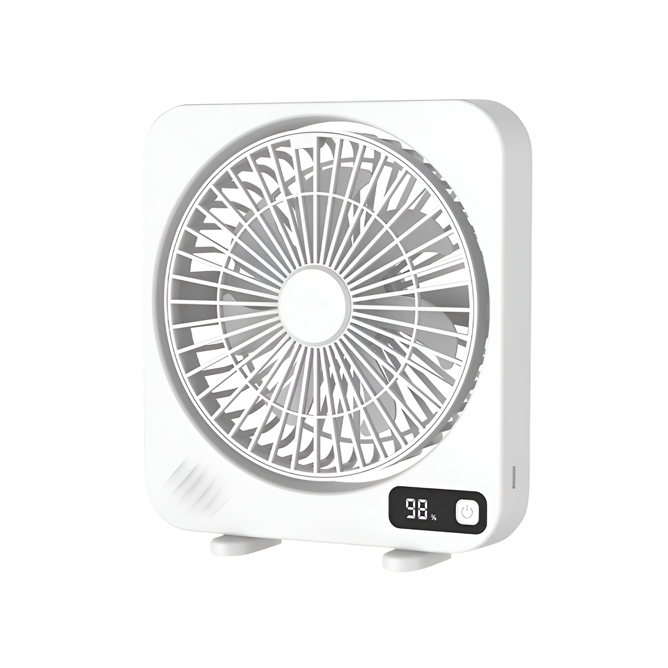 HIBIBUD 13.6 Inch Portable Table Fan, Digital Small Box Fan with 5 ...