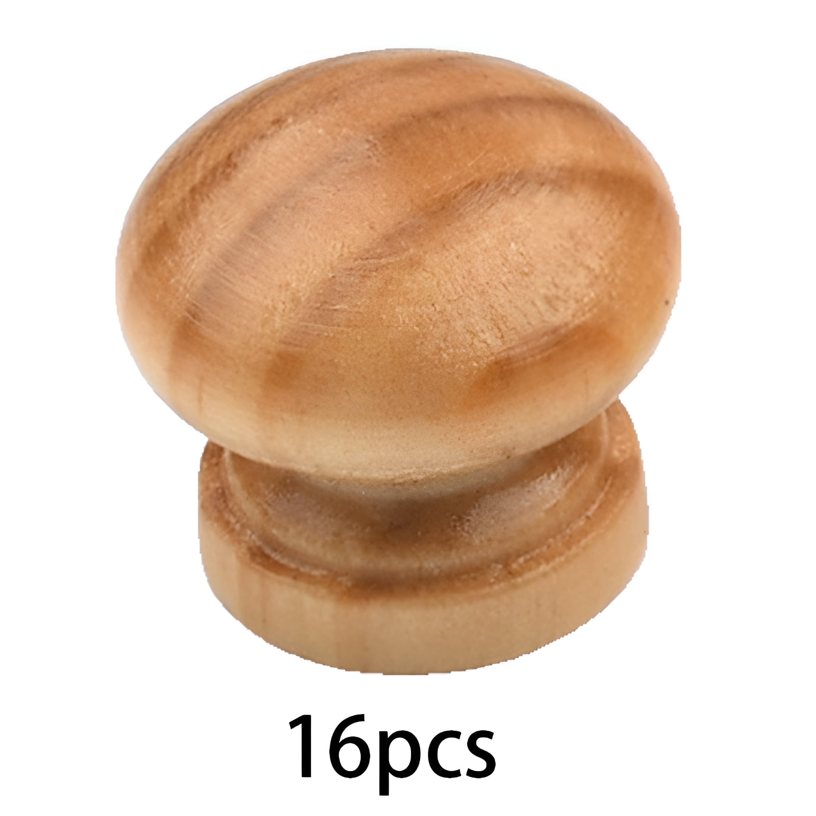 HIBIBUD 16Pcs Drawer Pulls,Diy Cabinet Handles for Cabinets and Drawers,Mushroom Wooden Handle ...