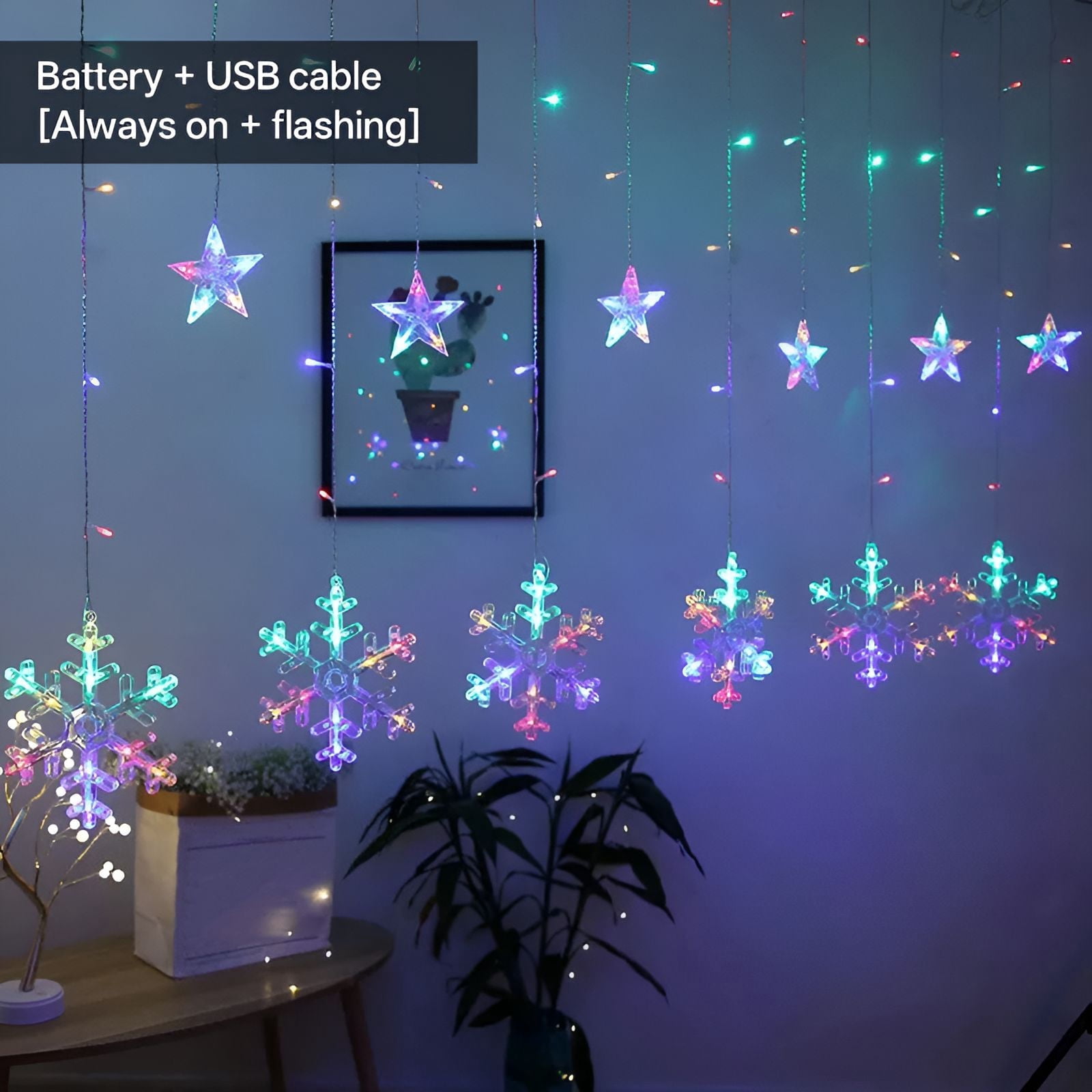 HIBIBUD 1Pcs 0,Versatile Lighting Modes Curtain Lights ,Ideal for ...
