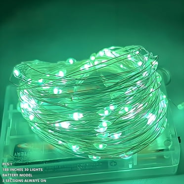 Elegani White Fairy LED String Lights - 18 Lights, 6ft, Indoor Use - Walmart.com