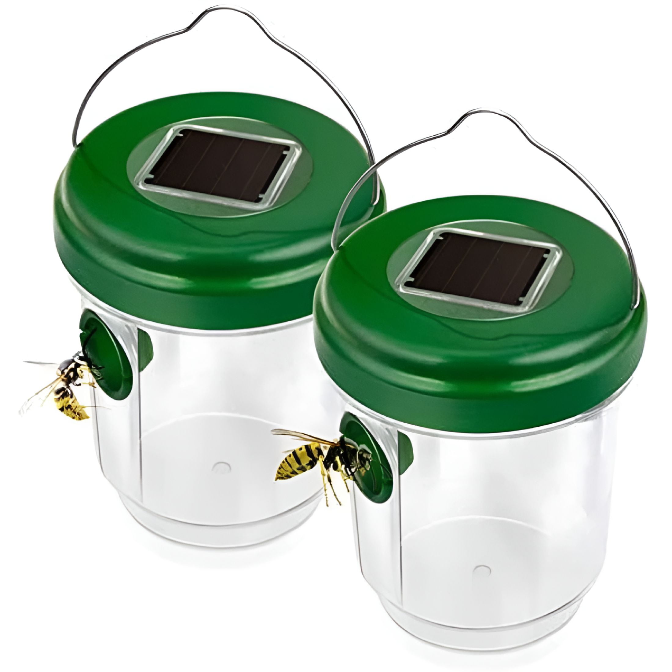 HIBIBUD 2-Pack Outdoor Carpenter Bee,Yellow Jacket & Wasp Trap ...