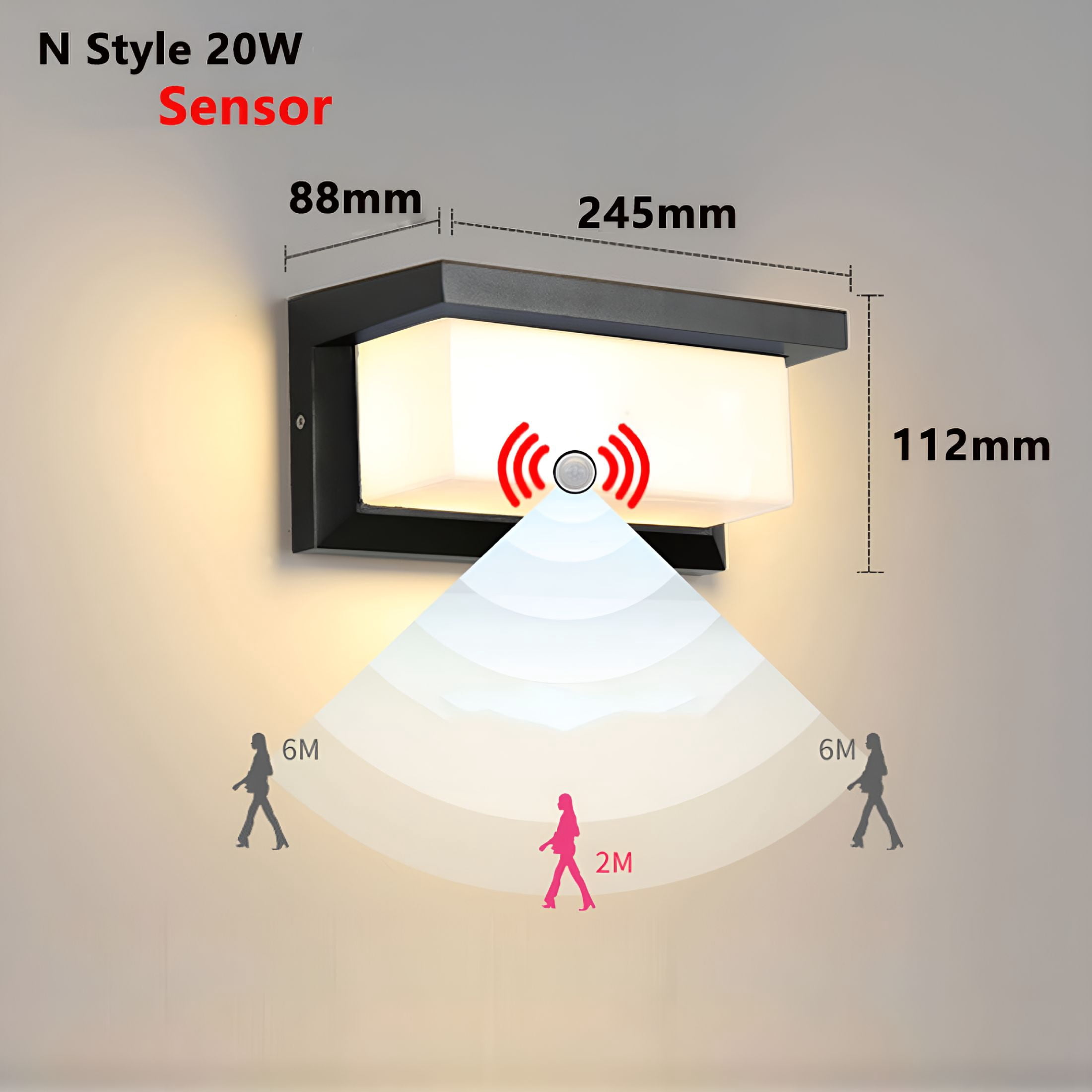 HIBIBUD 2026 New Outdoor Motion Sensor Wall Lamp Waterproof Ip65 Wall ...