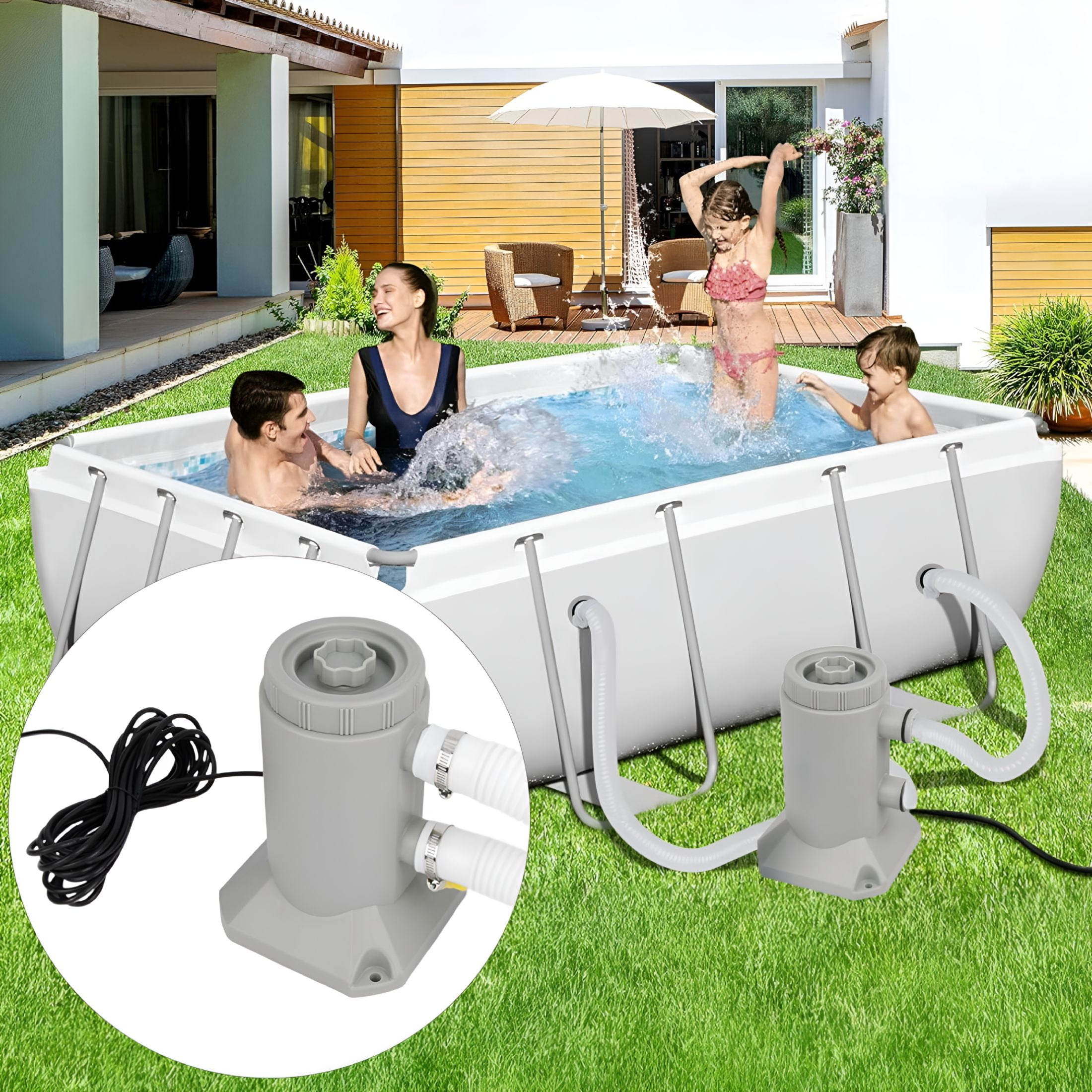 HIBIBUD 2026 New Swimming Pool Filter Pump 530Gph Electric Filter Pump ...