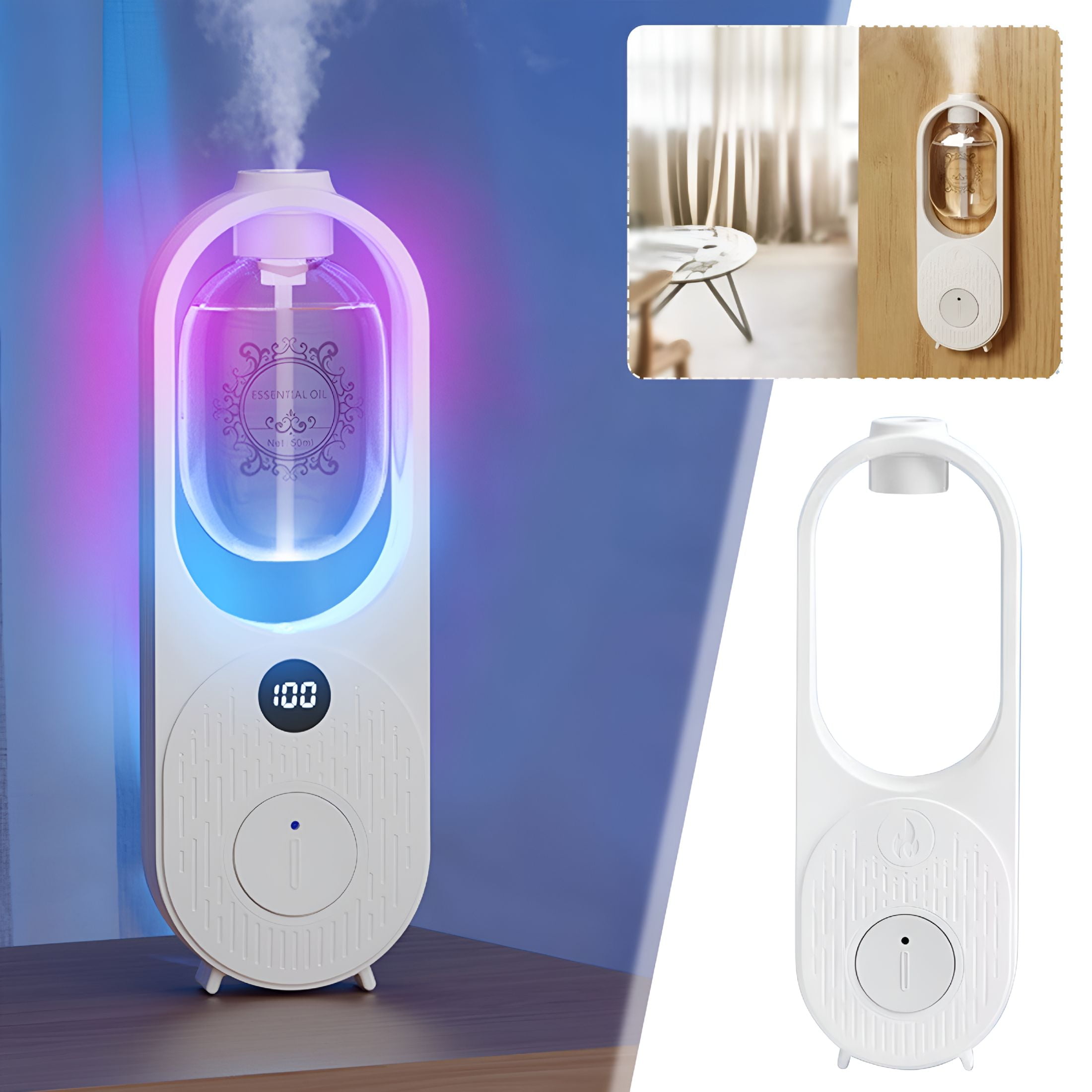 HIBIBUD 2026 New Waterless Diffuser for Essential Oil Nebulizer Battery ...