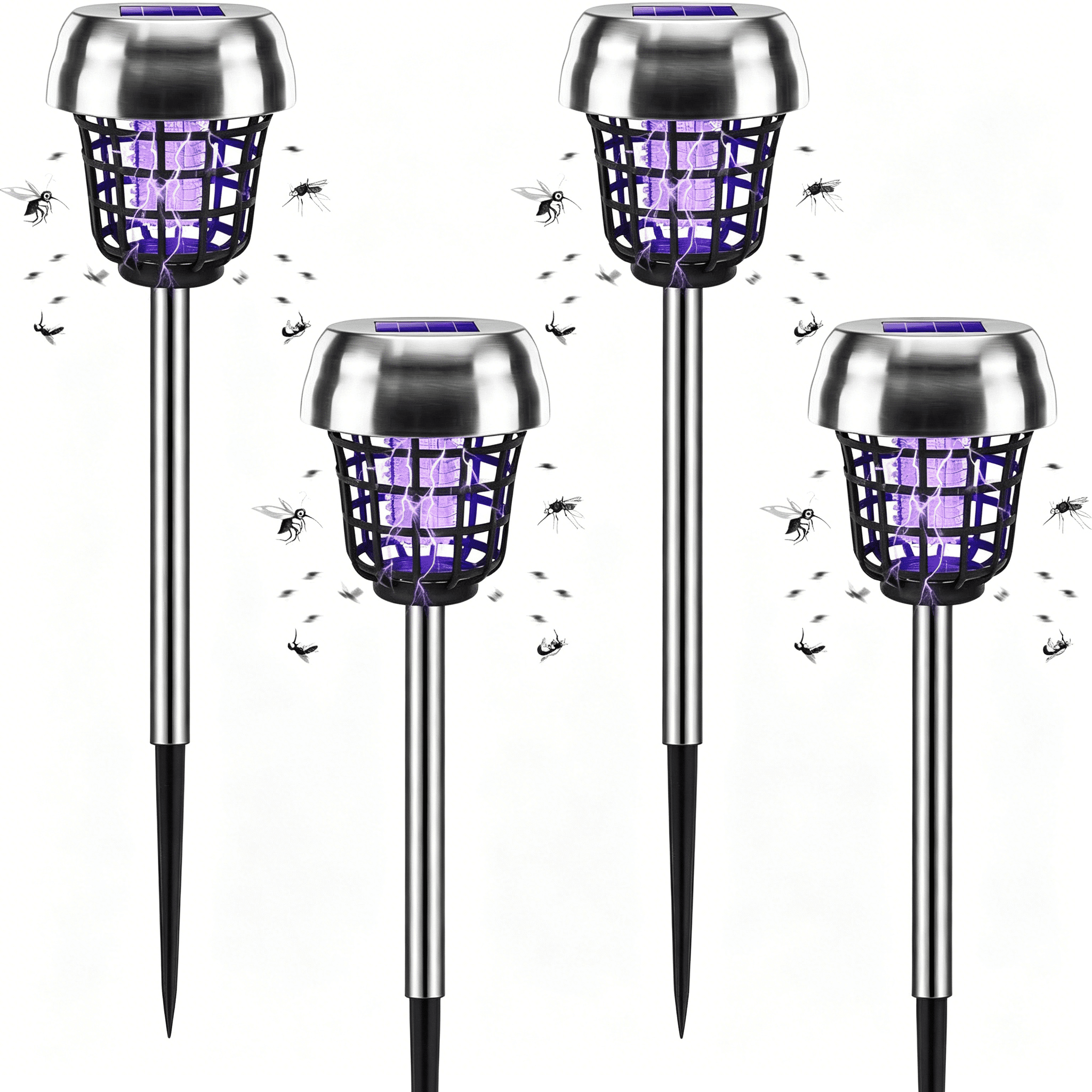 HIBIBUD 2026 Solar Bug Zapper Outdoor Waterproof Mosquito Repellent ...