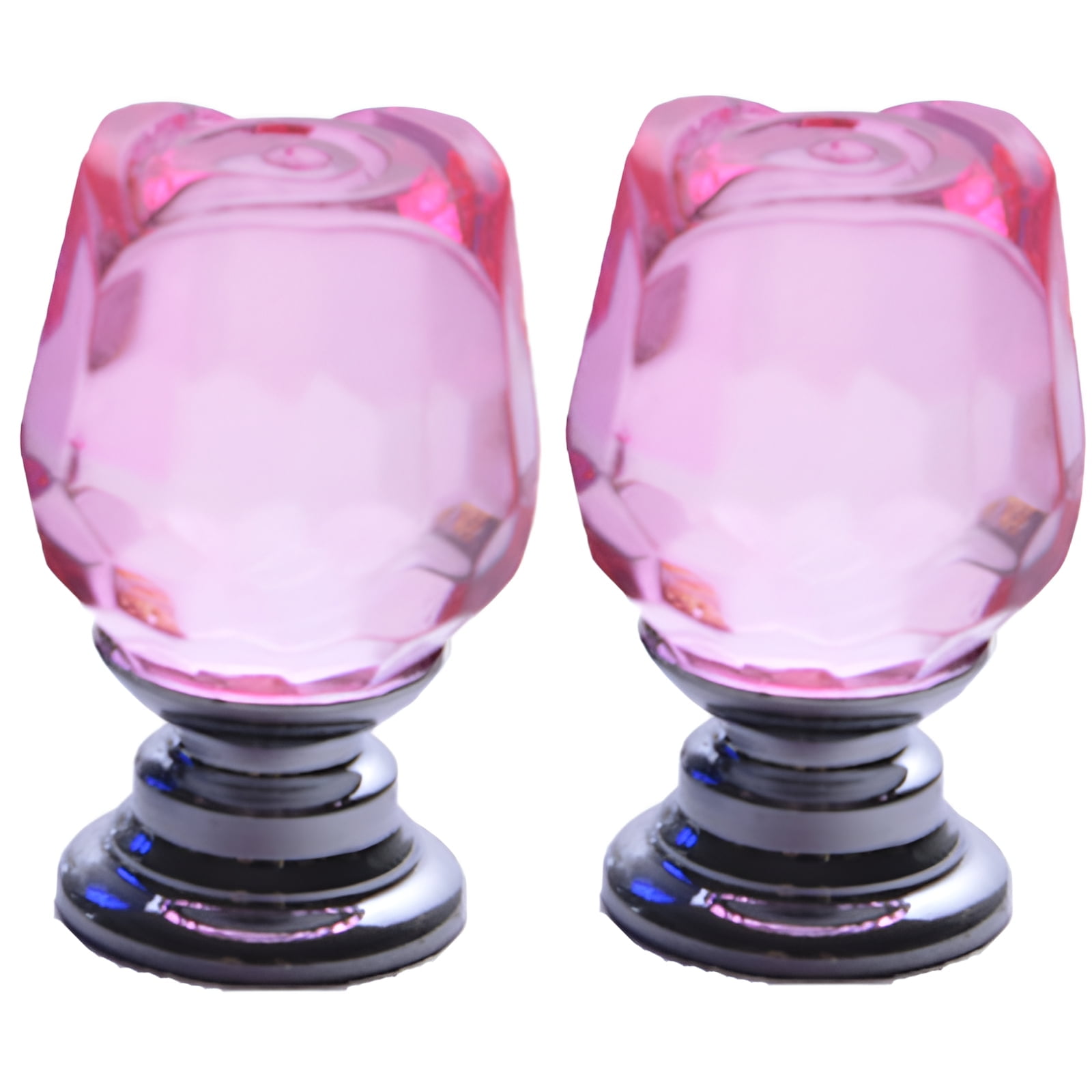 HIBIBUD 2Pcs Cabinet Knobs,Multiple Scene Use Crystal Rose Drawer Knobs ...