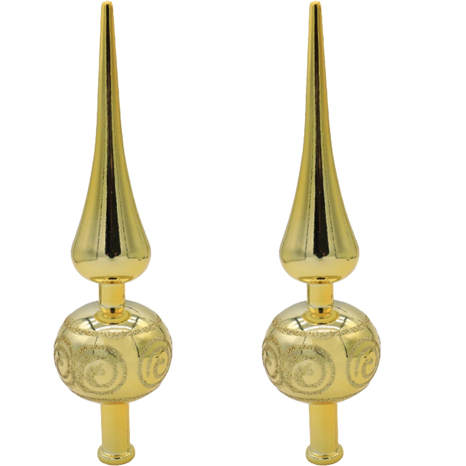 HIBIBUD 2Pcs Christmas Tree Topper,Classic Holiday Design Led ...