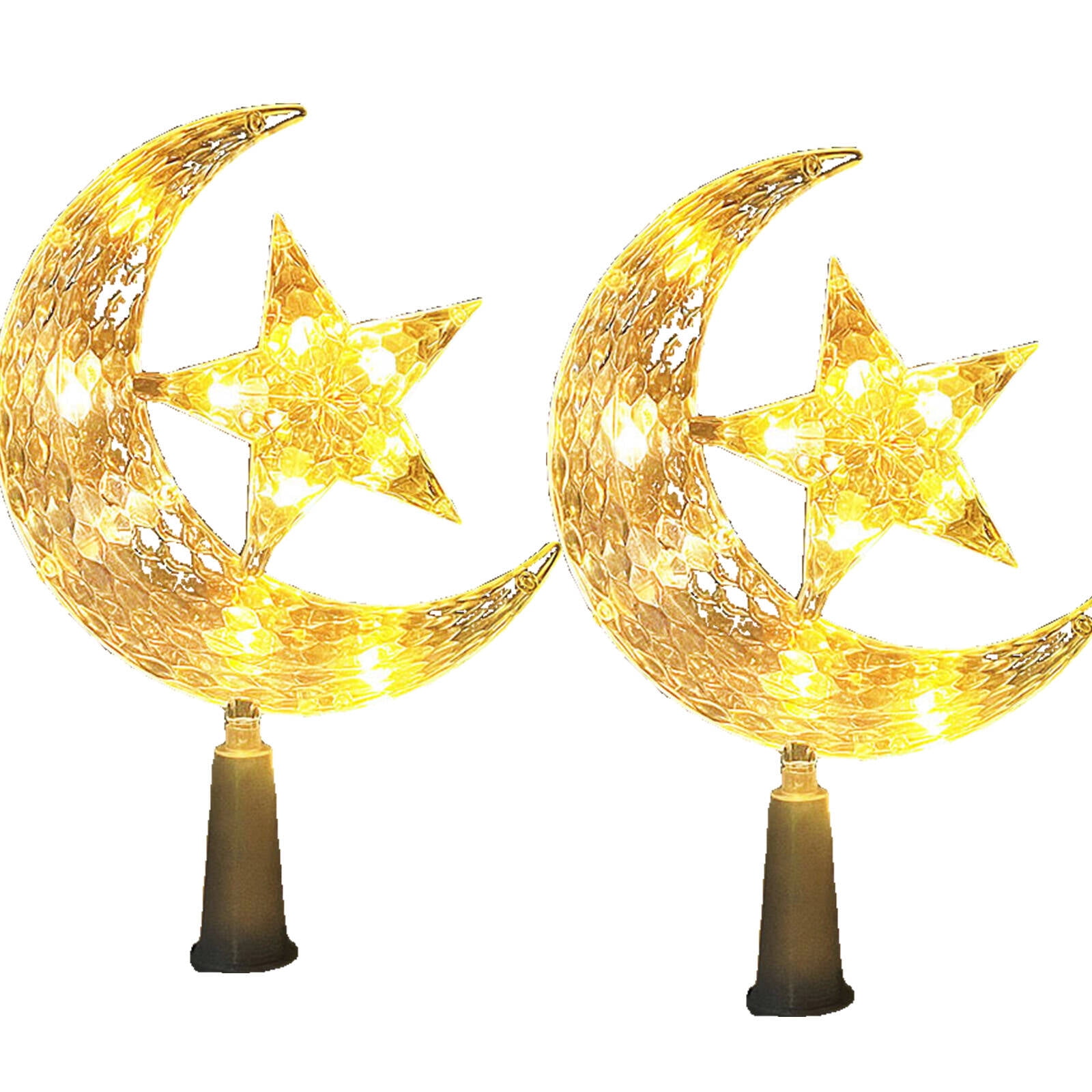 HIBIBUD 2Pcs Christmas Tree Topper,Lighting Effect Enhancement Led ...