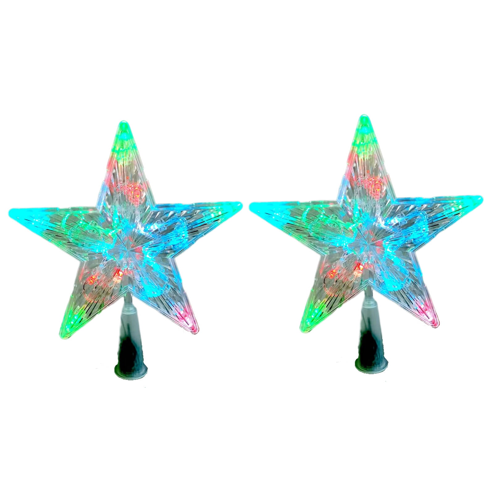 HIBIBUD 2Pcs Christmas Tree Topper,Lightweight Material Led ...