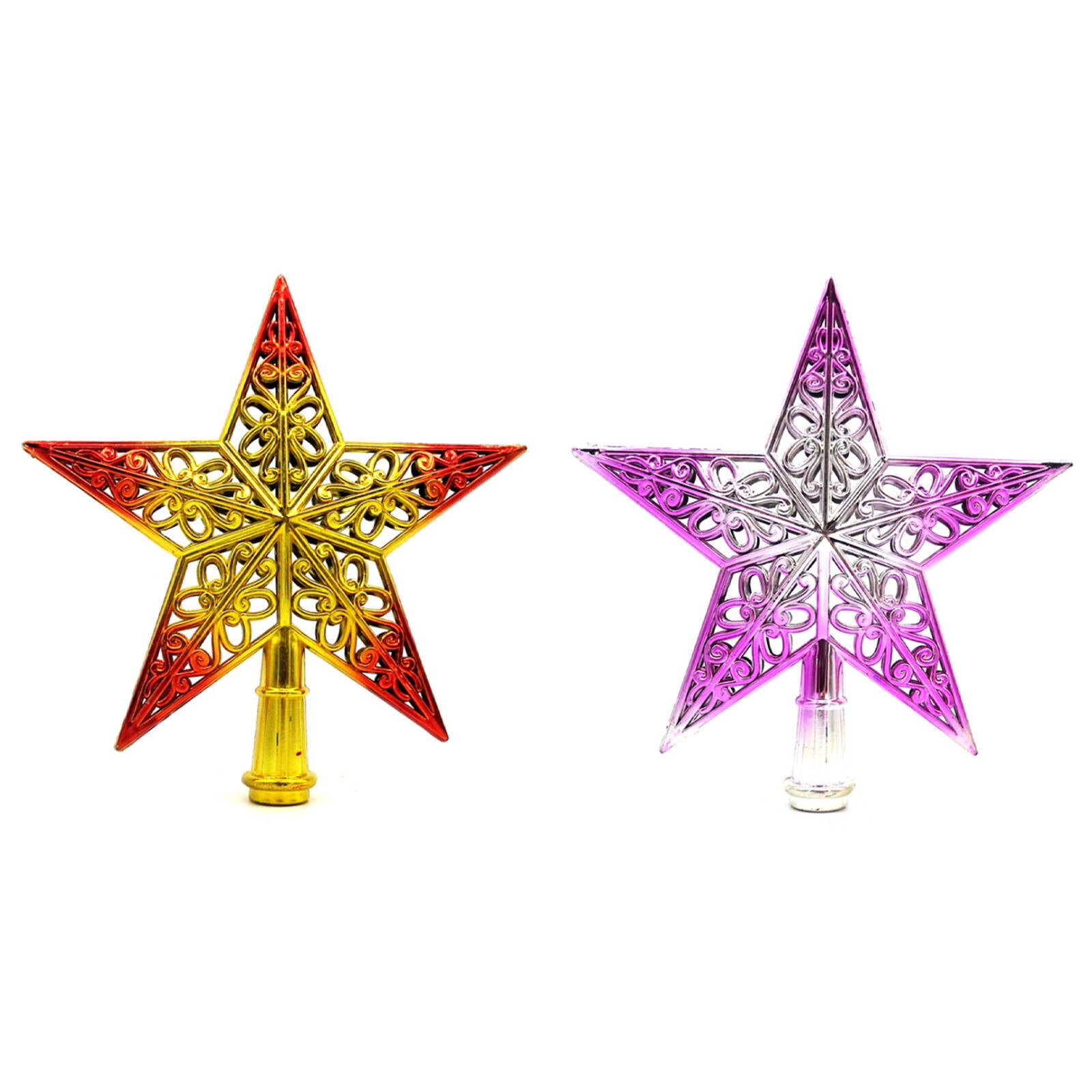 HIBIBUD 2Pcs Christmas Tree Topper,Lightweight Material Led ...