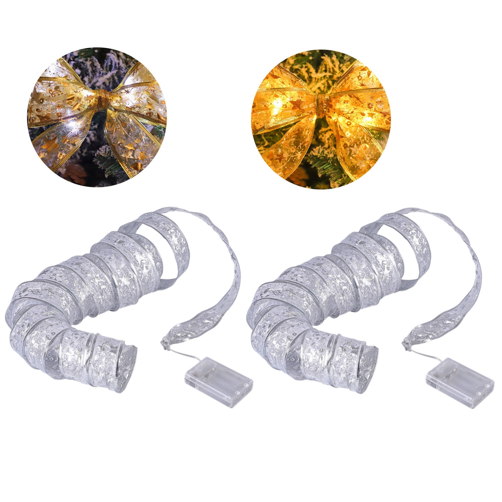 HIBIBUD 2Pcs Christmas Tree Topper,Magical Starlight Glow Star ...