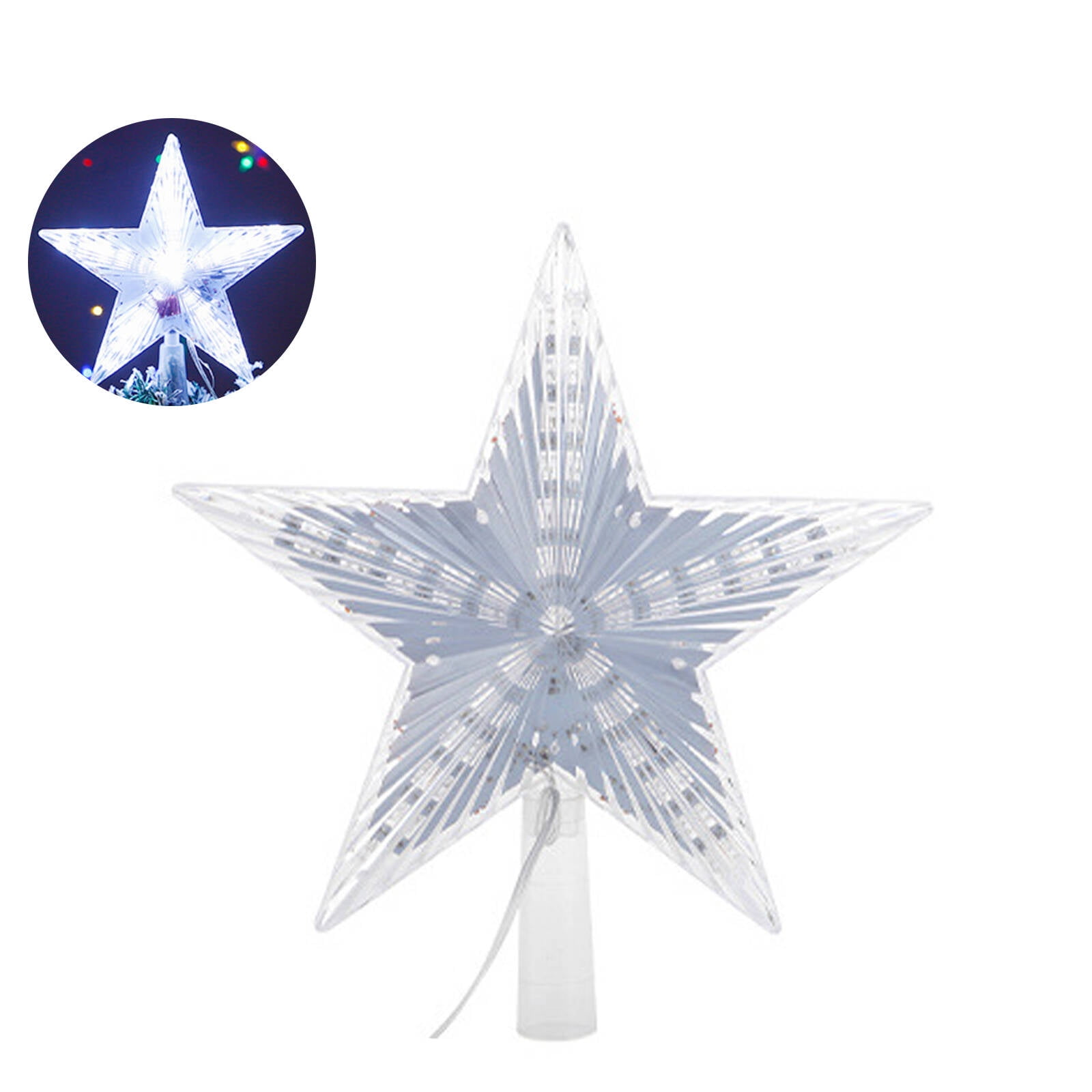 HIBIBUD 2Pcs Christmas Tree Topper,Shimmering Radiant Starlight ...
