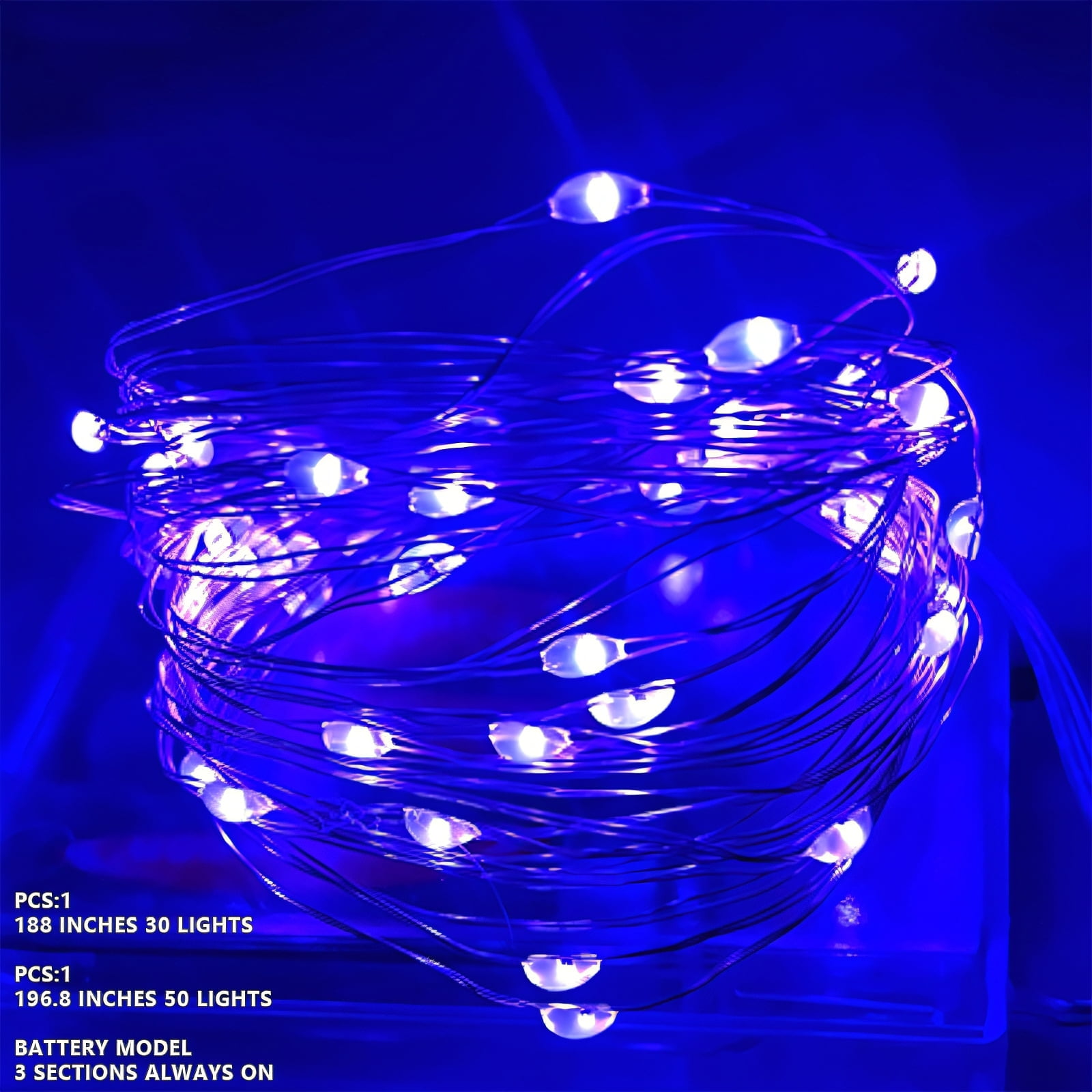 HIBIBUD 2Pcs Fairy Lights,Energy Efficient Bedroom Decor Aesthetic ...