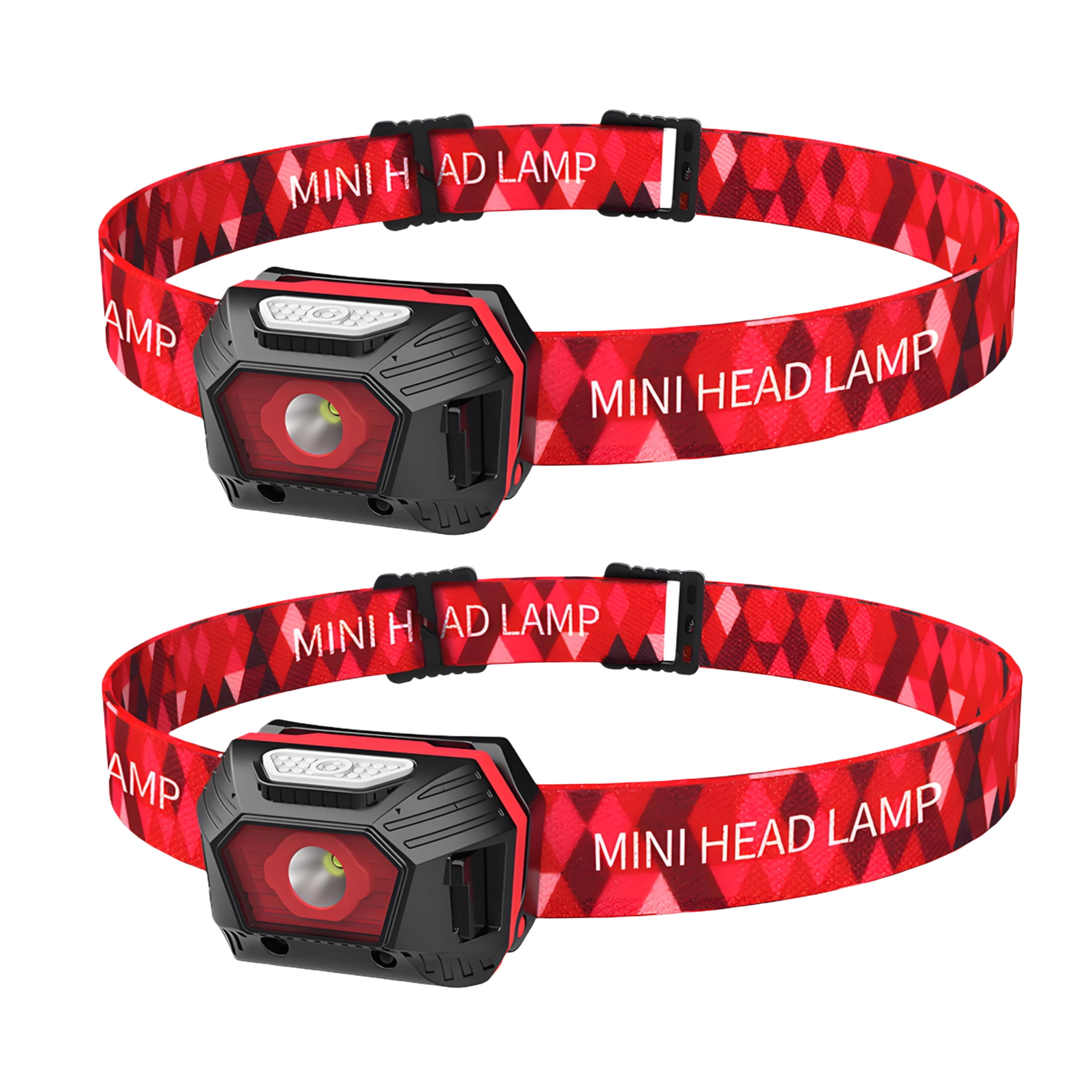 HIBIBUD 2Pcs Head Lamp,Battery Level Display Head Lights for Forehead ...