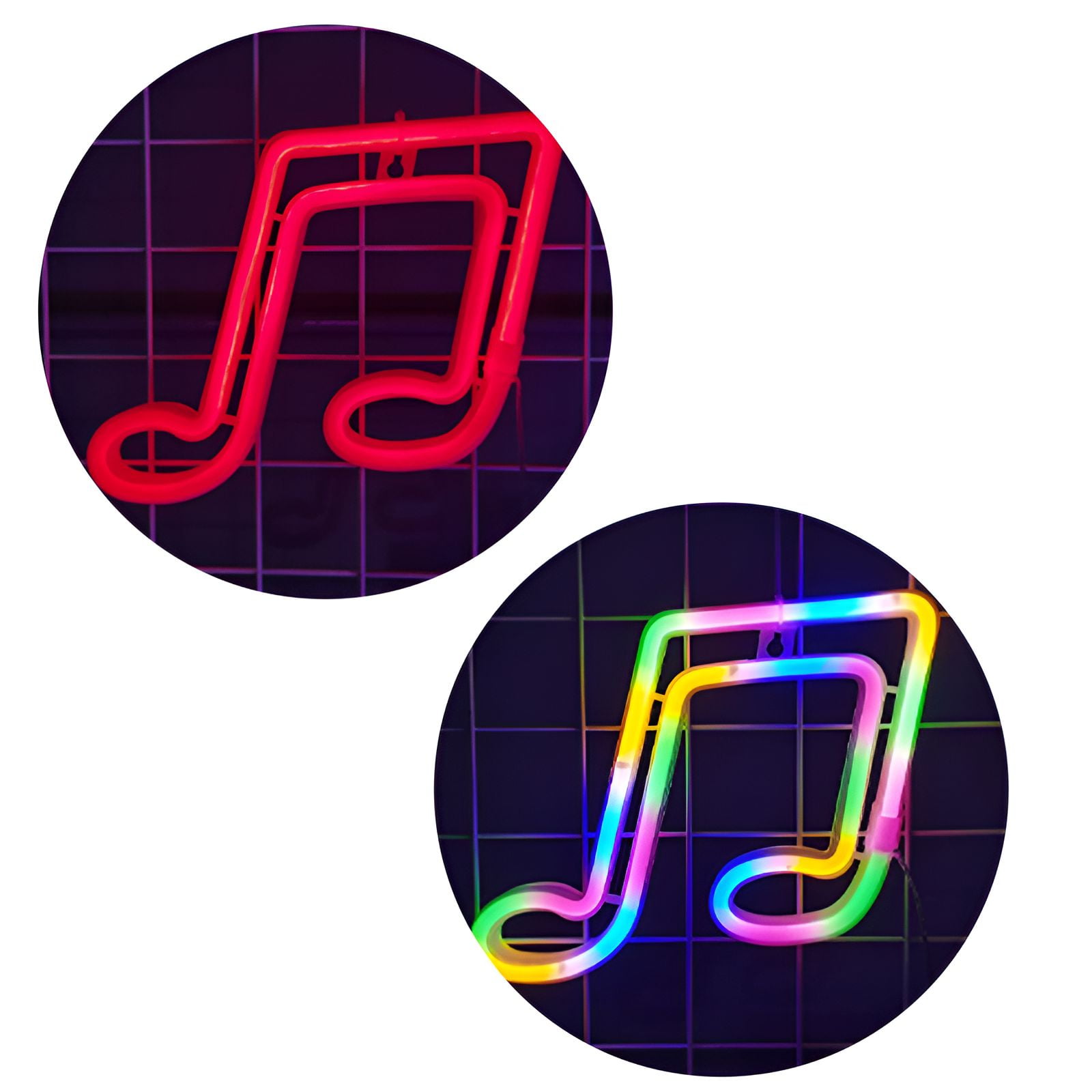 HIBIBUD 2Pcs Neon Light Bright Visual Neon Signs Stylish Glow Neon ...