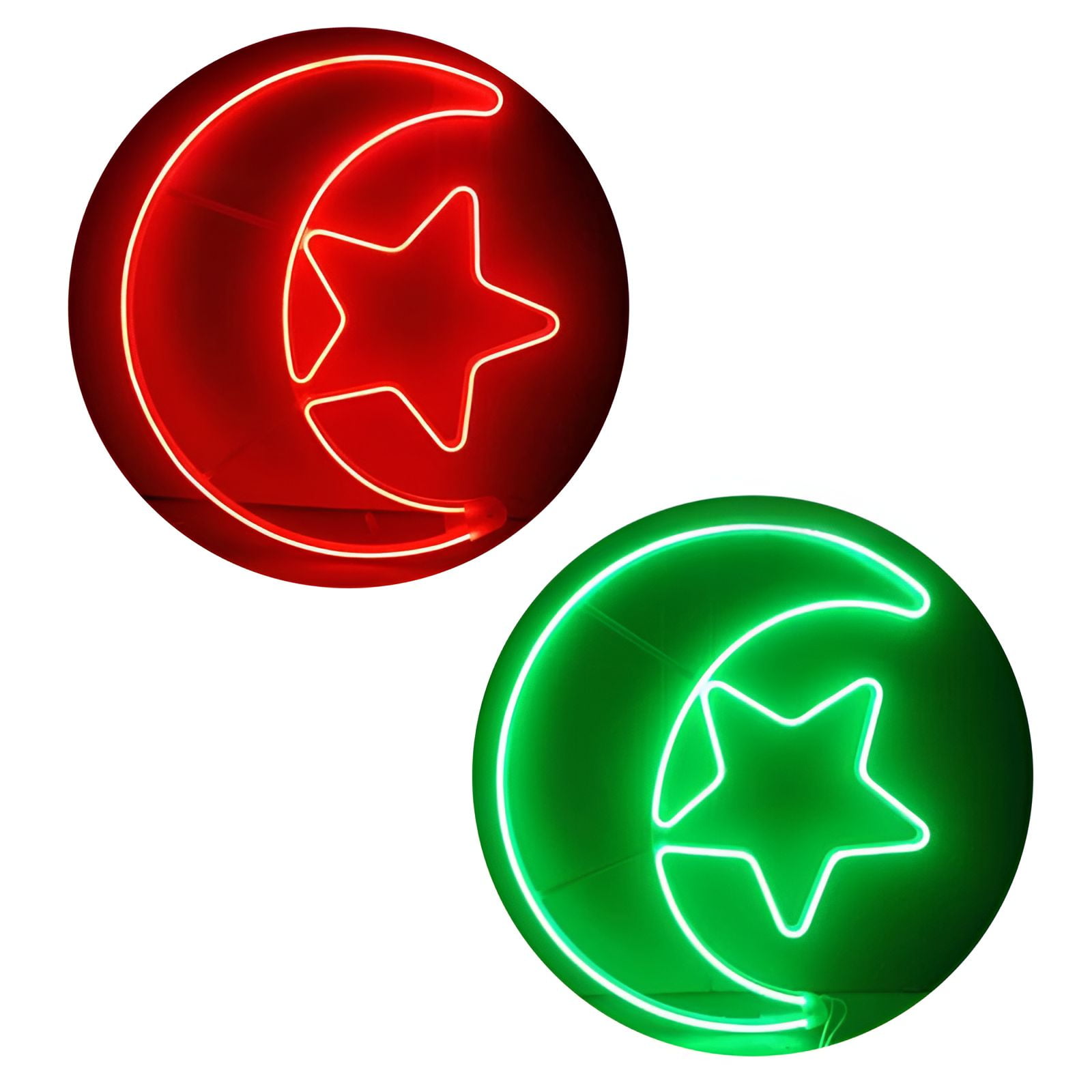 HIBIBUD 2Pcs Neon Light Efficient Light Neon Signs Strong Frame Neon ...