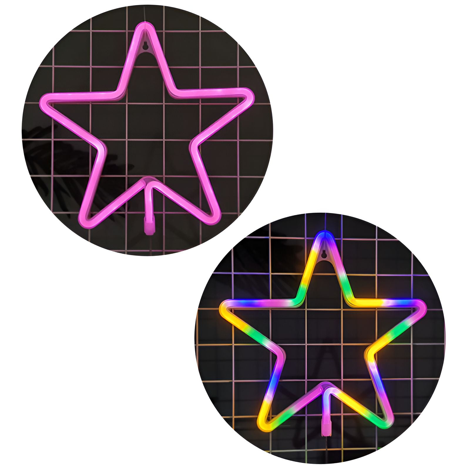 HIBIBUD 2Pcs Neon Light Hang Or Stand Neon Sign Perfect for Events Led ...