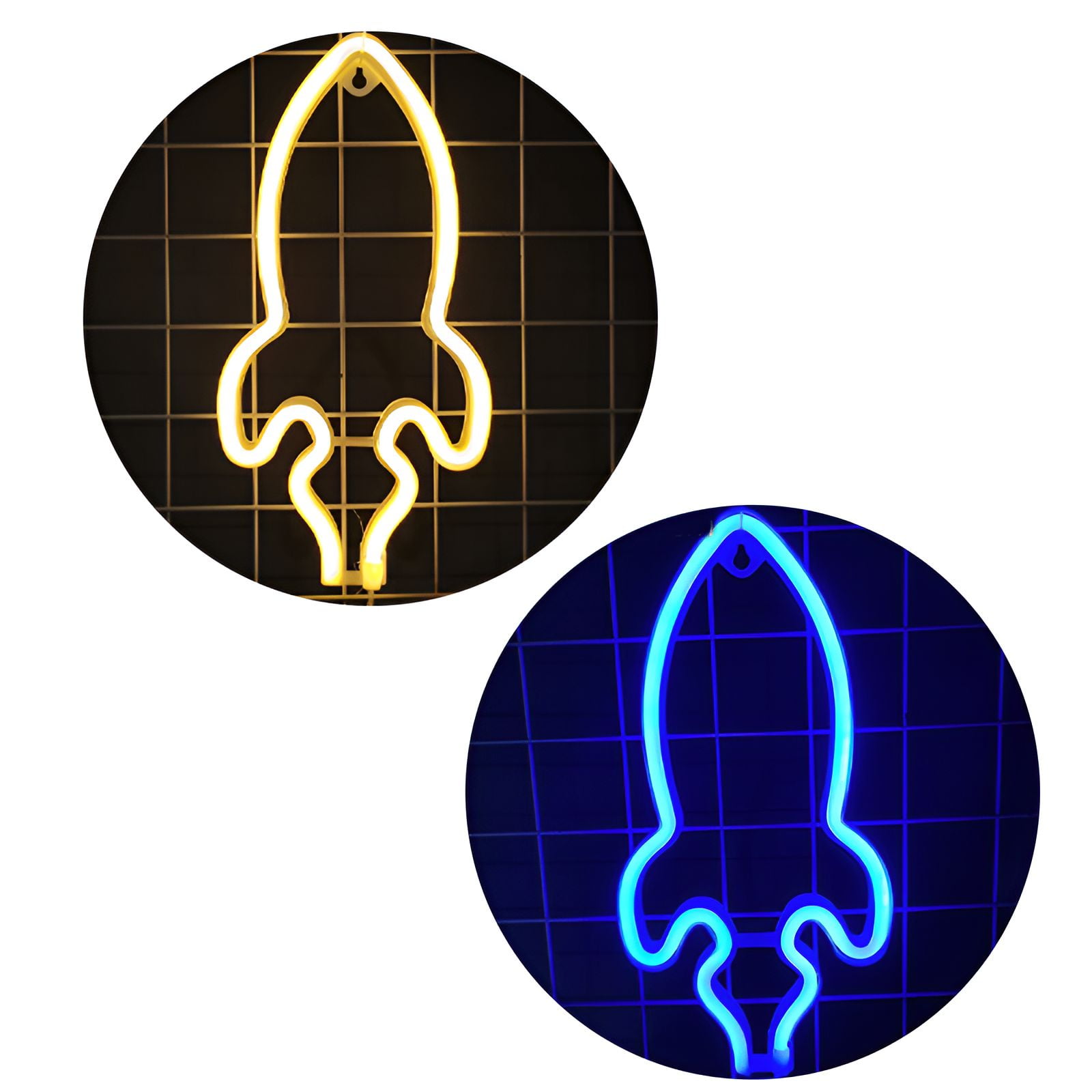 HIBIBUD 2Pcs Neon Light Instant Attention Led Signs Bright Design Neon ...