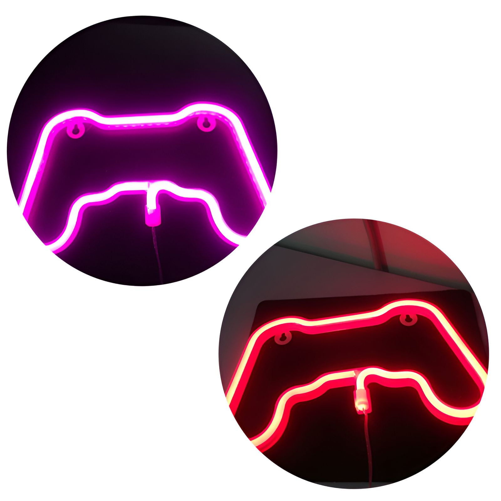 HIBIBUD 2Pcs Neon Light Quick Setup Led Signs Dazzling Effect Neon ...