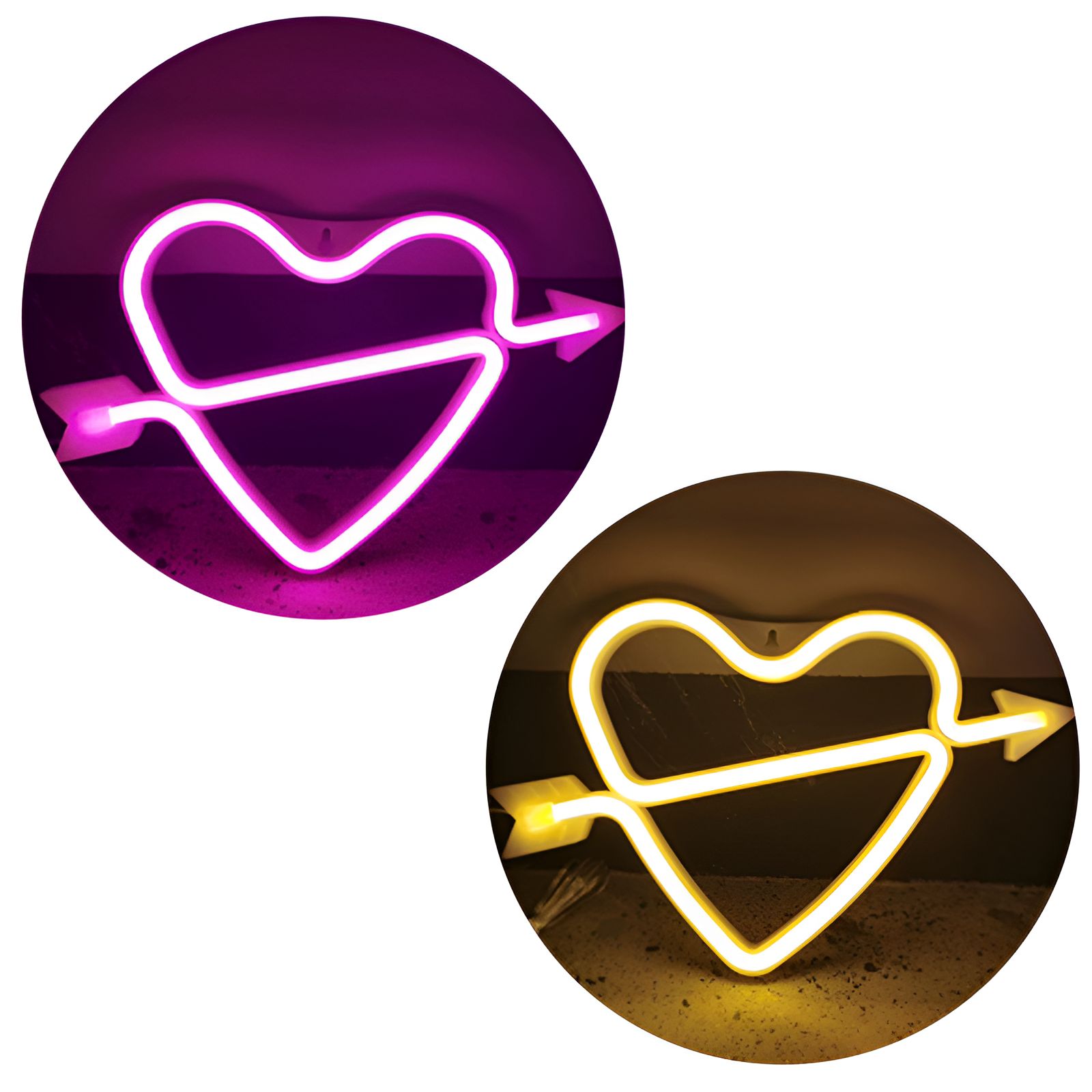 HIBIBUD 2Pcs Neon Light Simple Hanging Solution Neon Sign Reliable ...