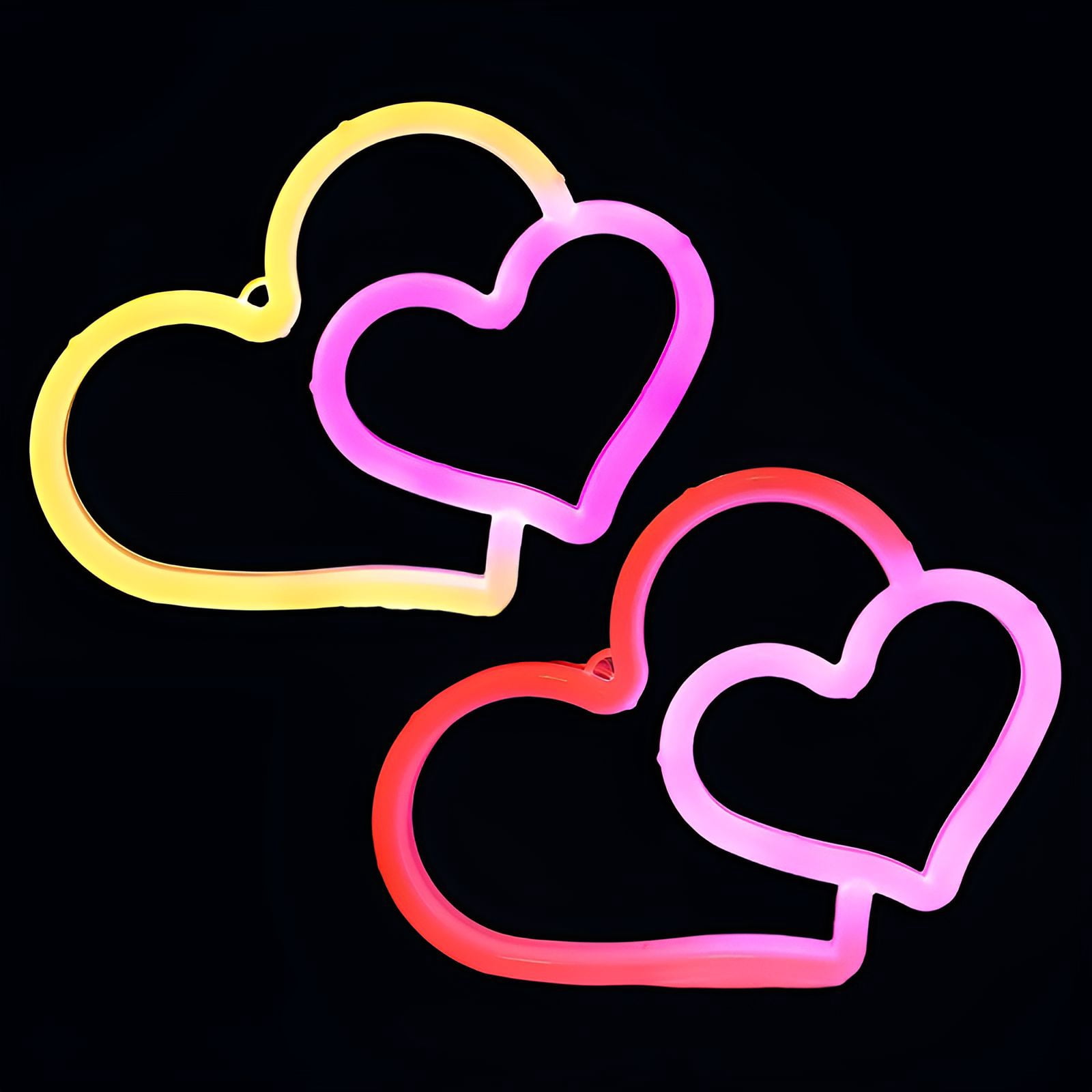HIBIBUD 2Pcs Neon Light Tool-Free Setup Neon Sign Stylish & Functional ...