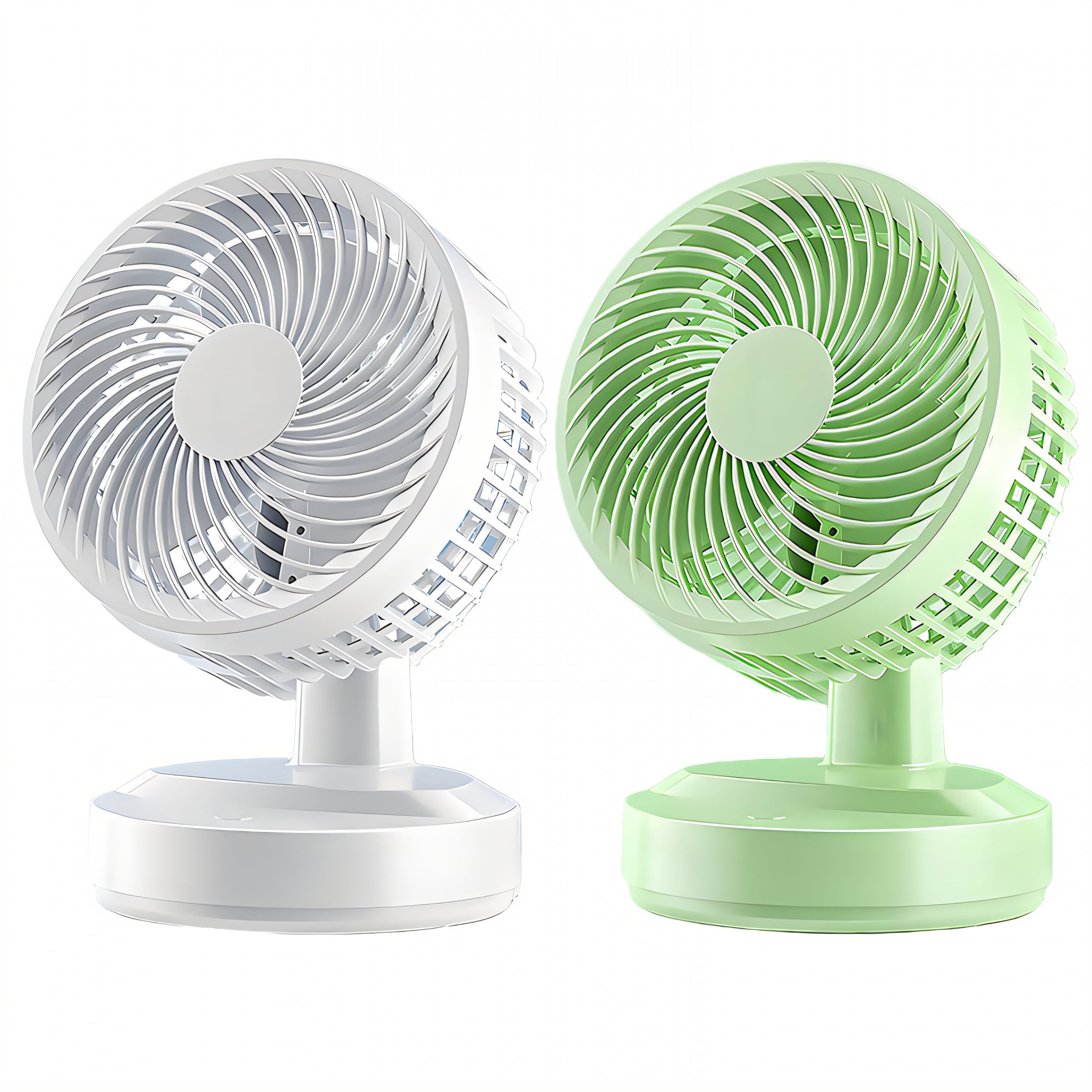 HIBIBUD 2Pcs Portable Fan,Slim Base Design Usb Fan,Integrated Air Vent ...
